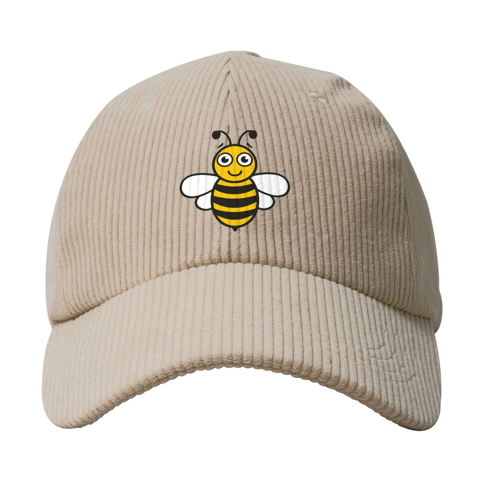 Busy Bee Icon Unisex Corduroy Baseball Cap Adjustable Trucker Cap Hat ...