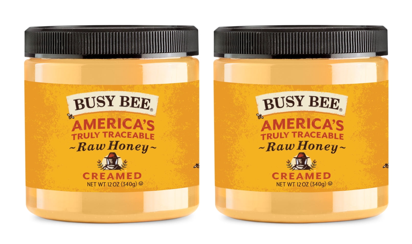 Busy Bee Raw Honey, 100% Traceable USA Honey, 24 oz, Spreadable Creamed ...