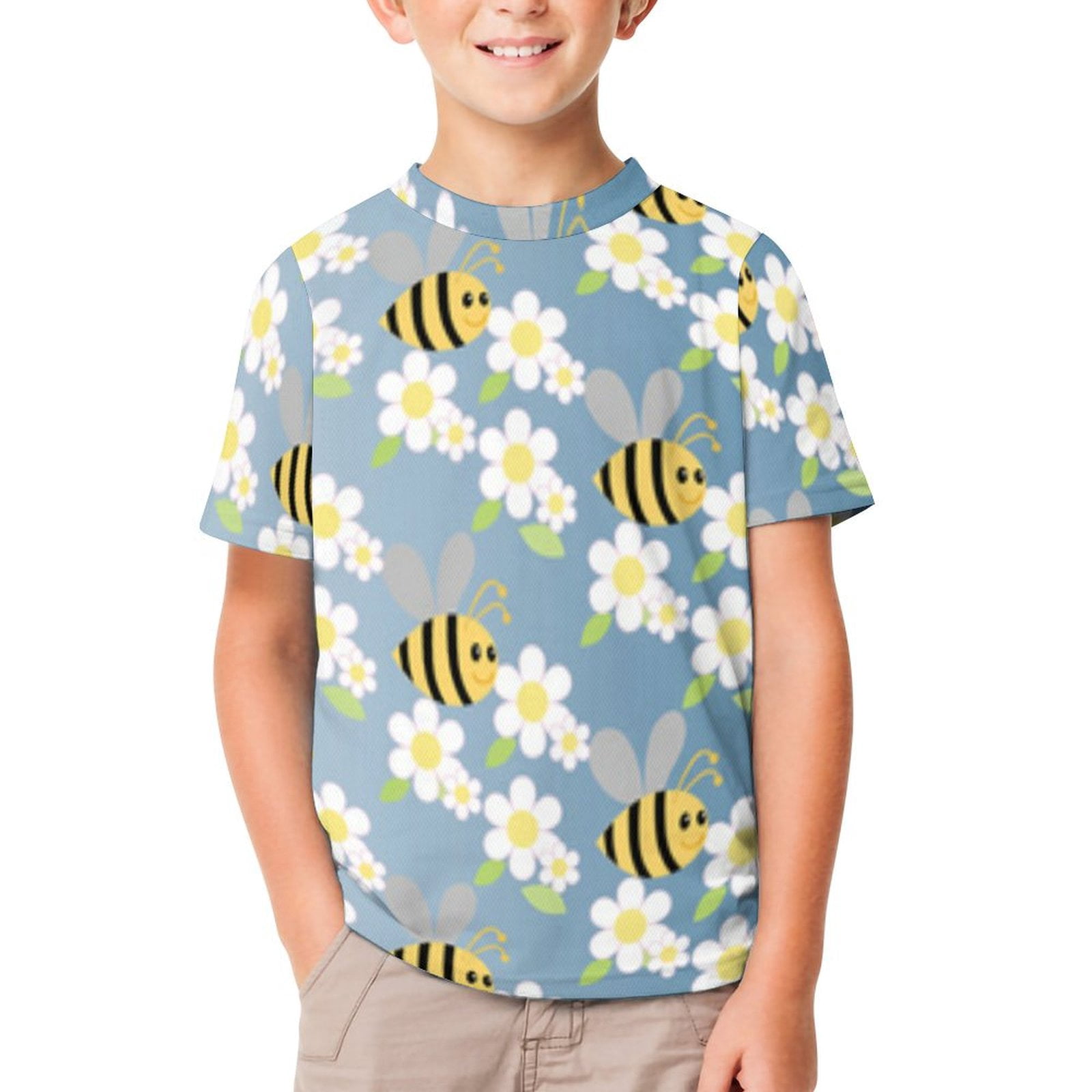 Busy Bees Among Daisies Flowers Boys Girls 3D Graphic Shirts Cool ...