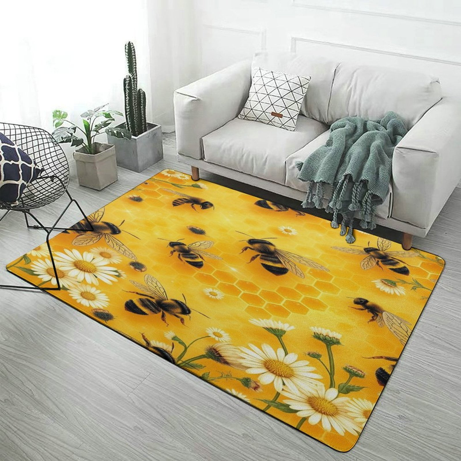 Busy Bees Honeycomb Carpet Large Size Living Room American Style Rugs ...