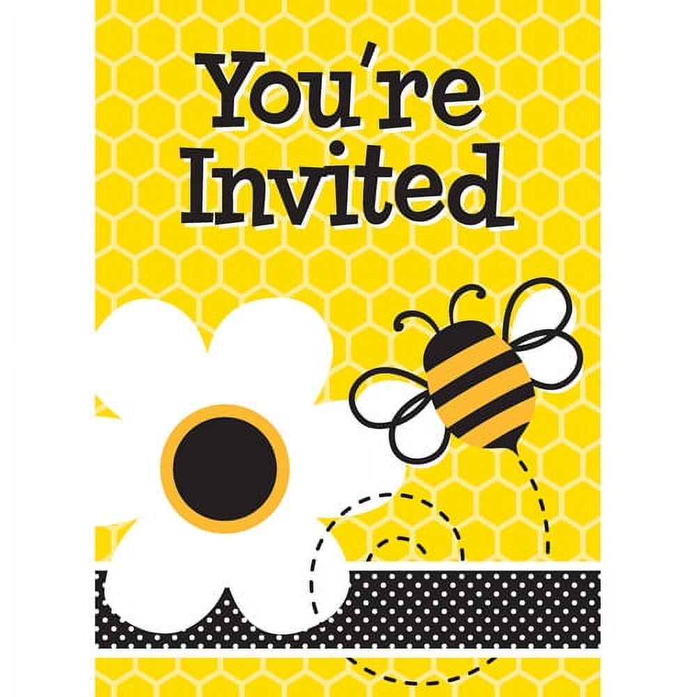 Bumble Bee Invitations (8 Pack) - Party Supplies - Walmart.com