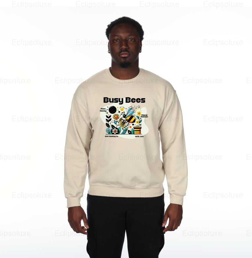 Busy Bees Sweatshirt Stay Active Productive Fun Graphic Tee Style Now ...
