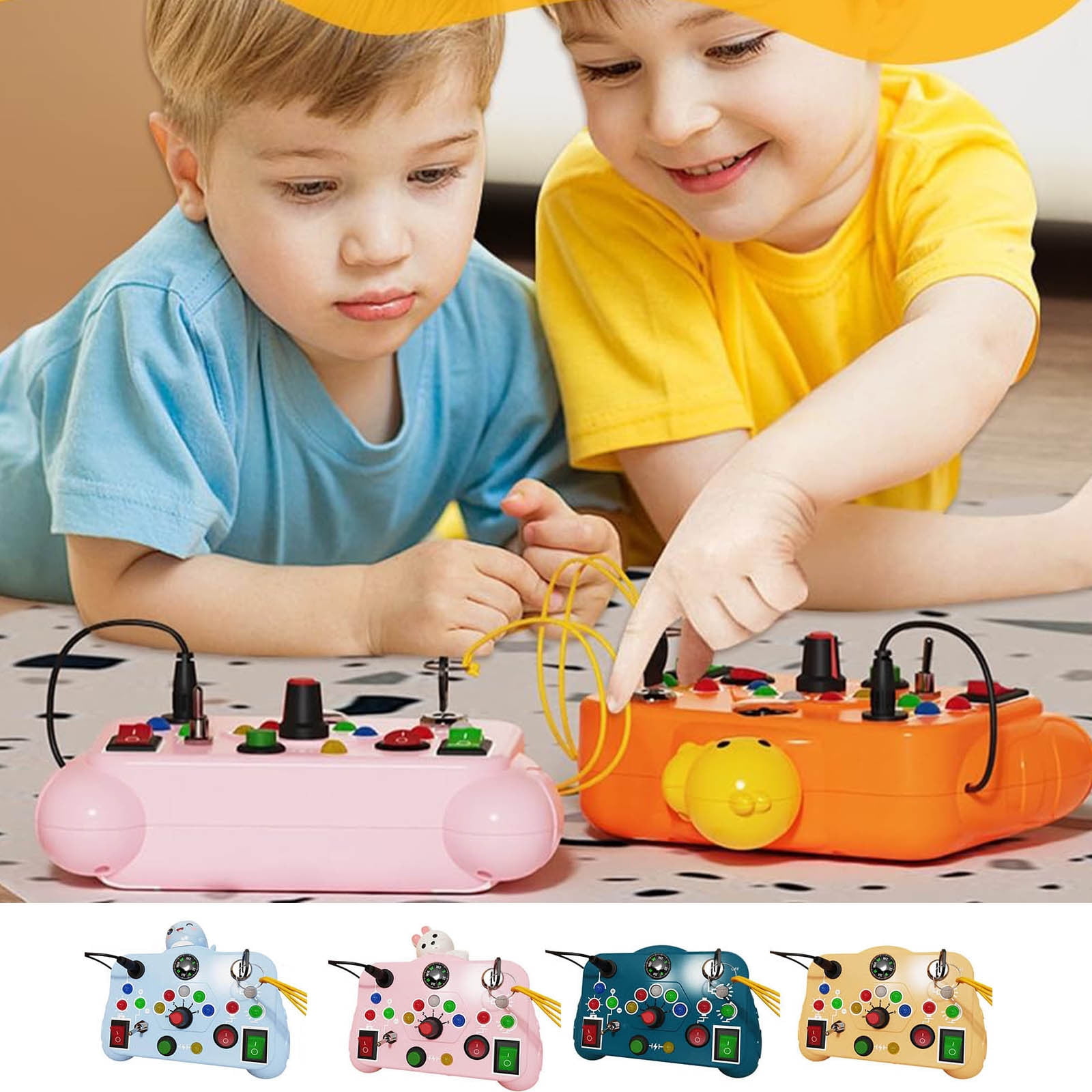 Busy Board with LED Light | Sensory Activity Toy | Interactive Travel ...