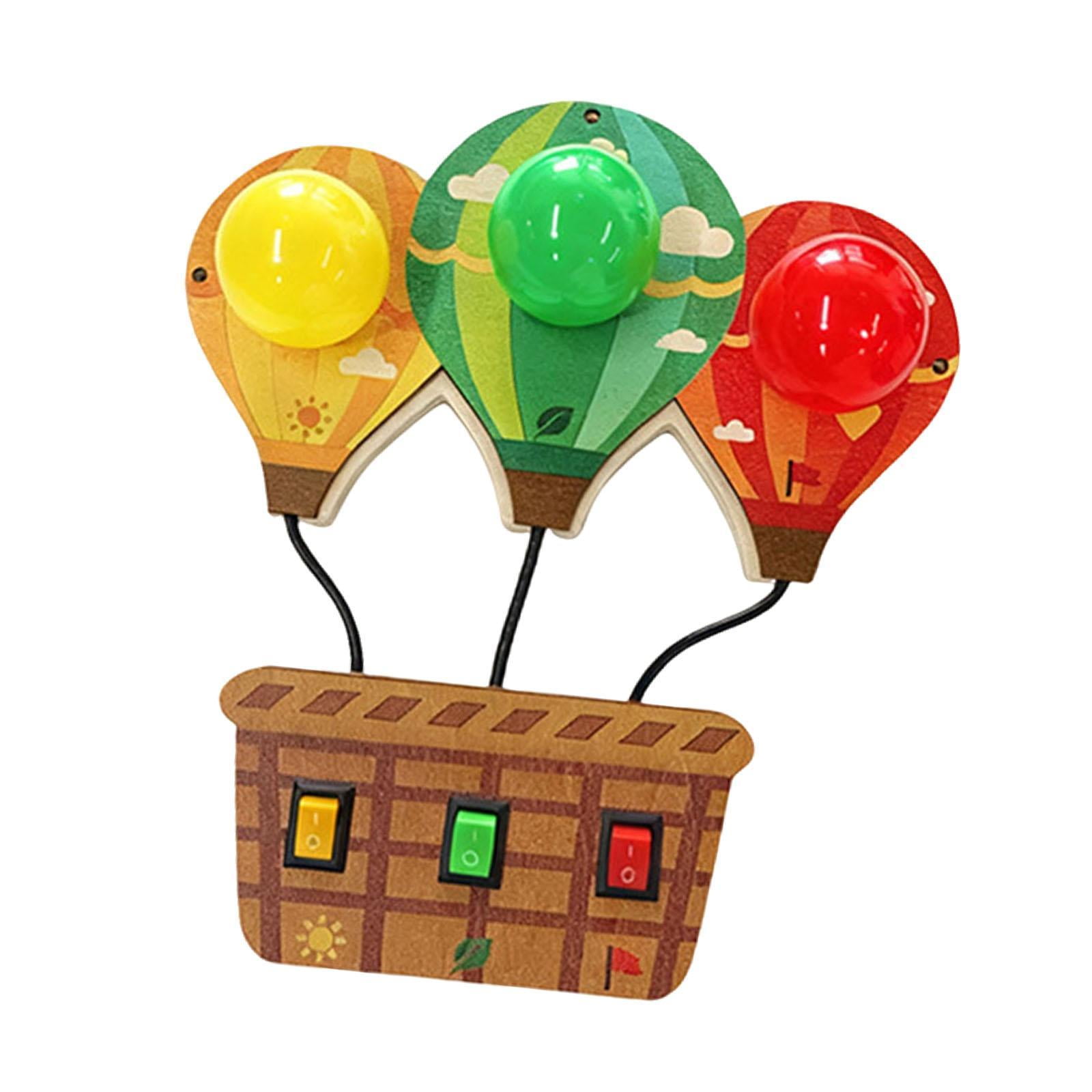 Busy Board LED Light Switch Sensory Button Toy Sturdy MDF Material ...