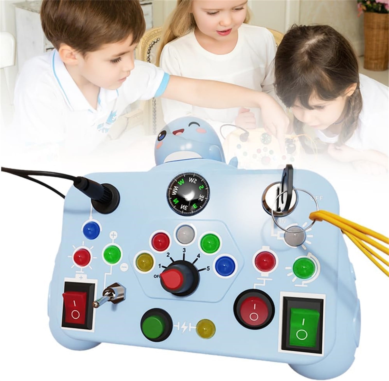 Busy Board with LED Lights | Interactive Sensory Activity Panel | Fine ...