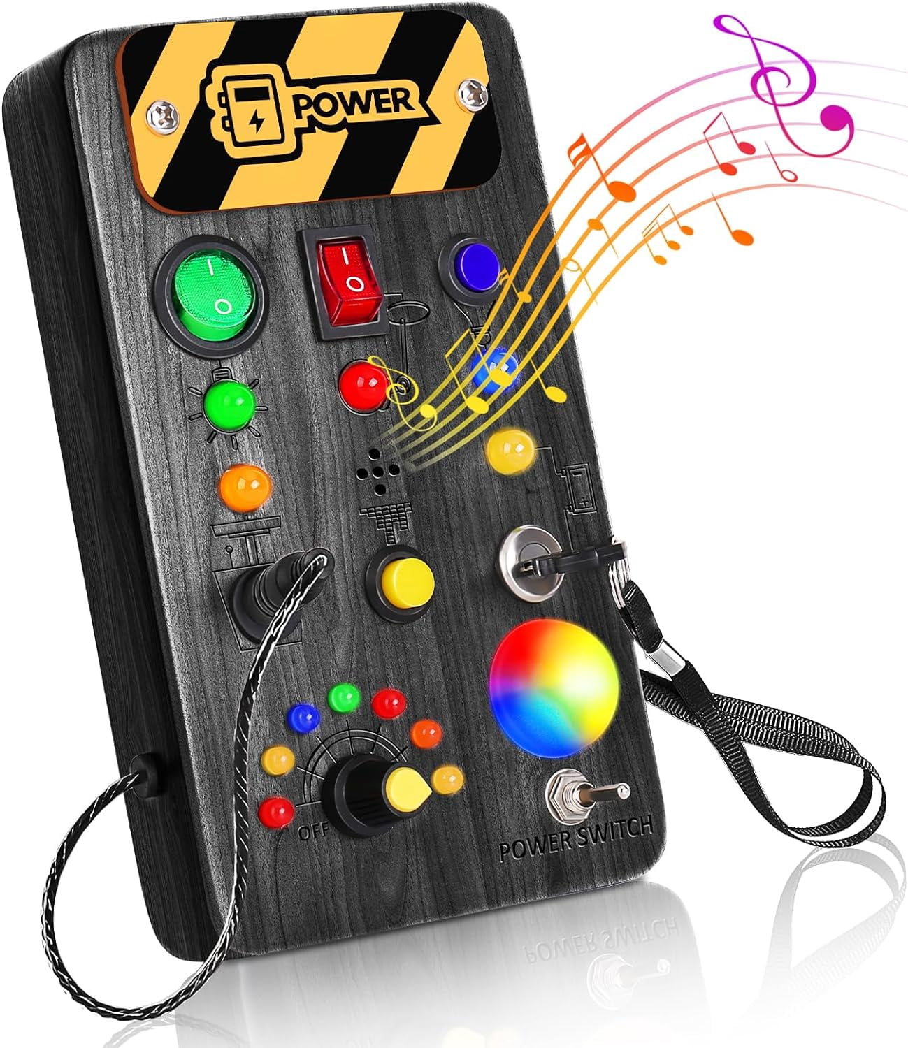 Busy Board Montessori Toys for Toddler, Wooden Sensory Board Switch Toy ...