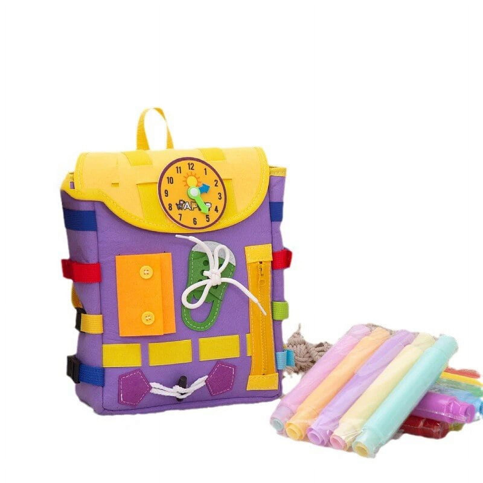 Busy Board - Toddlers Backpack for 3-7 Year Old - Montessori Sensory ...