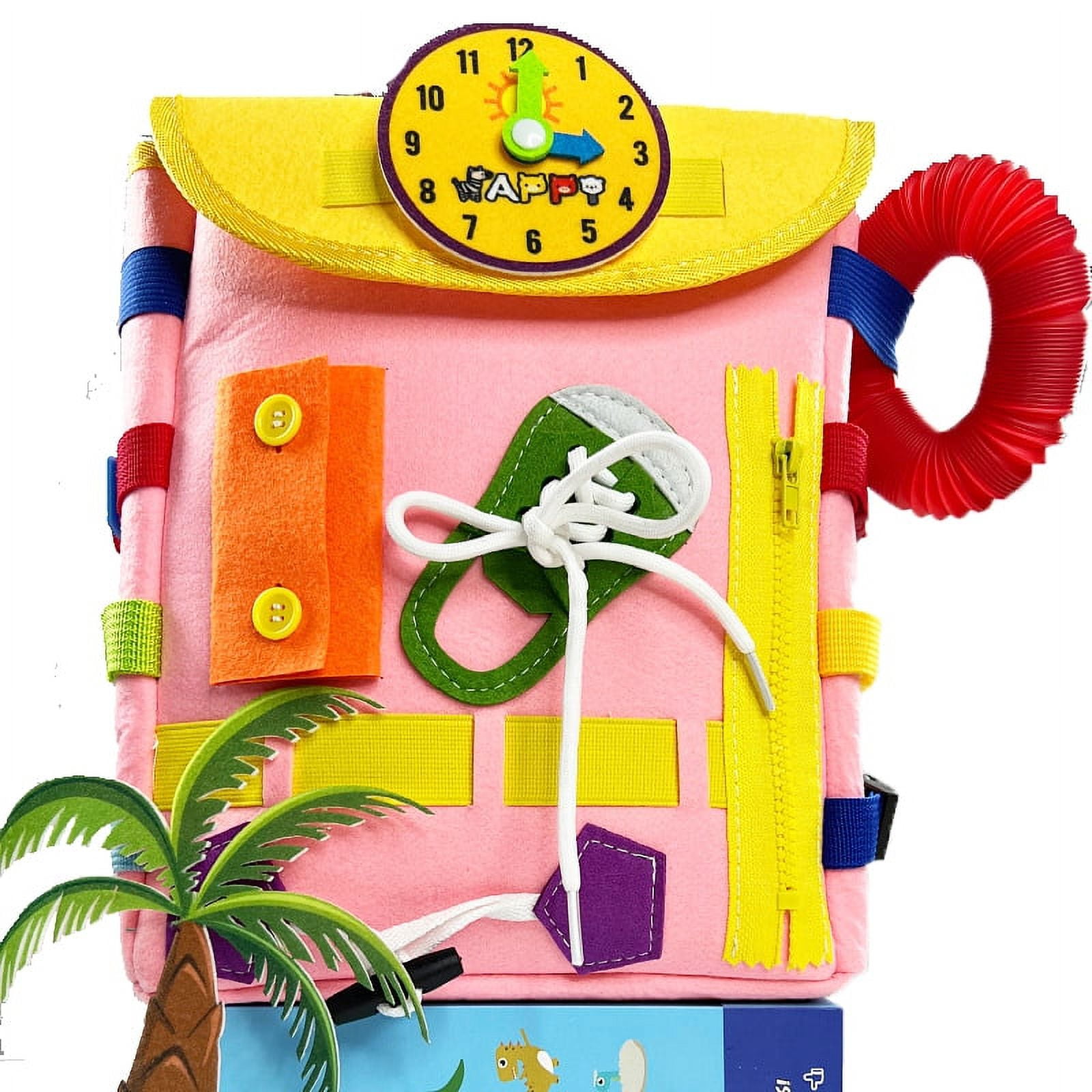 Busy Board - Toddlers Backpack for 3-7 Year Old - Montessori Sensory ...