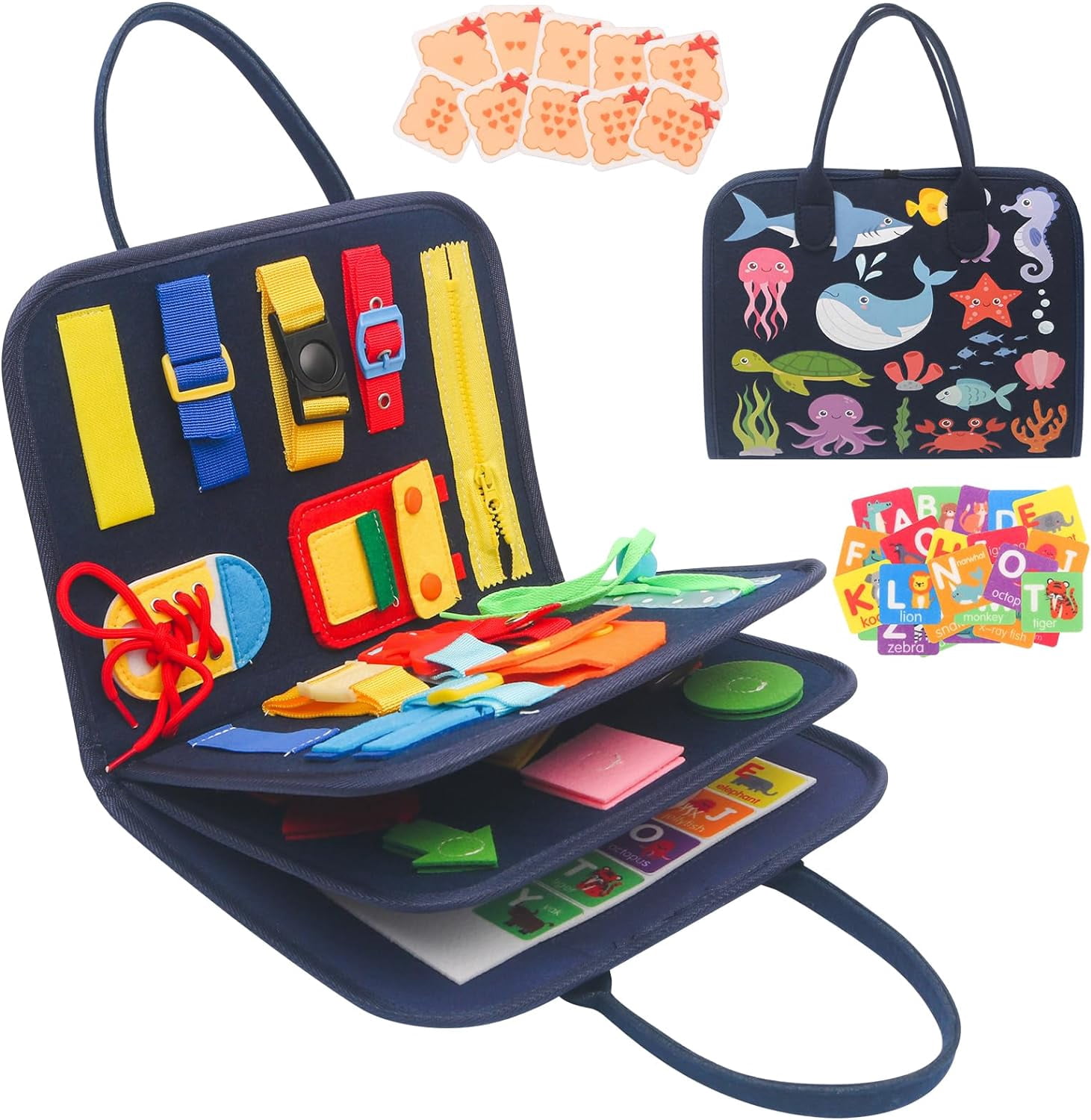 Busy Board for Toddlers 4 Layers, Activity Board Sensory Board ...