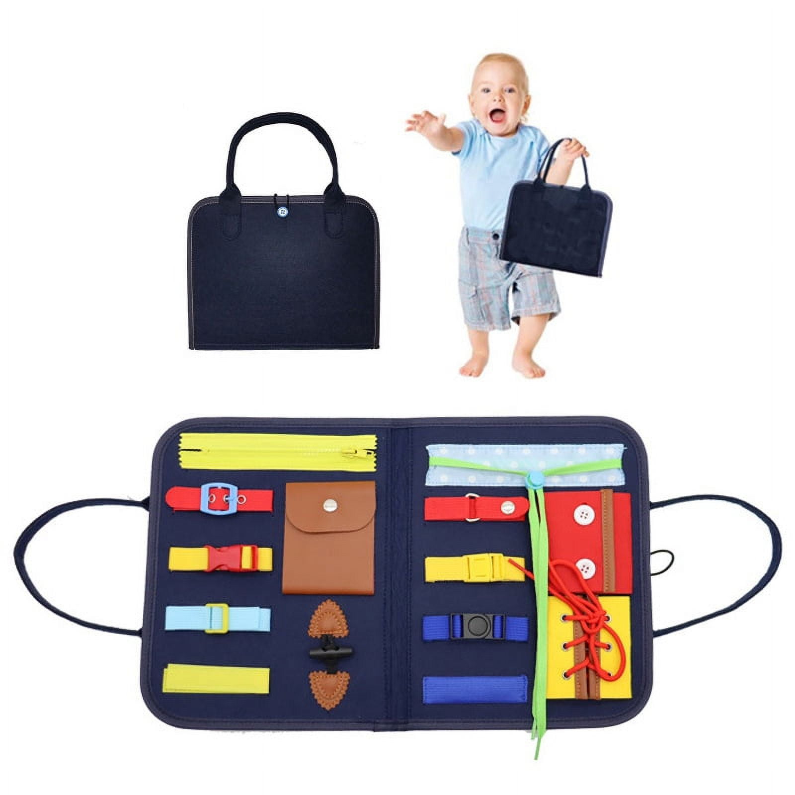 Busy Board for Toddlers Montessori Toys Basic Skills Board Boys and ...