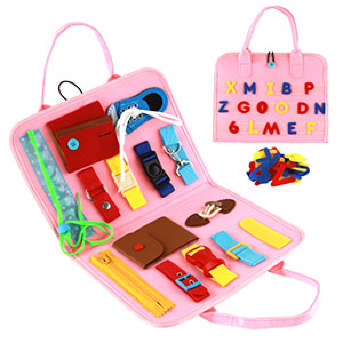 Busy Board for Toddlers Montessori Toys Basic Skills Board Boys and ...