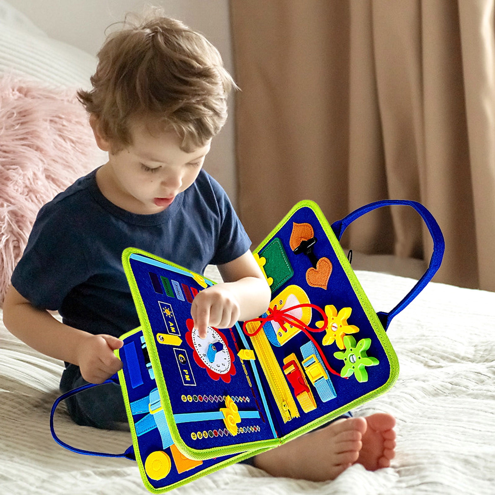 Busy Board under $5! Yannianjz Sensory Busy Board for Toddlers, Felt ...