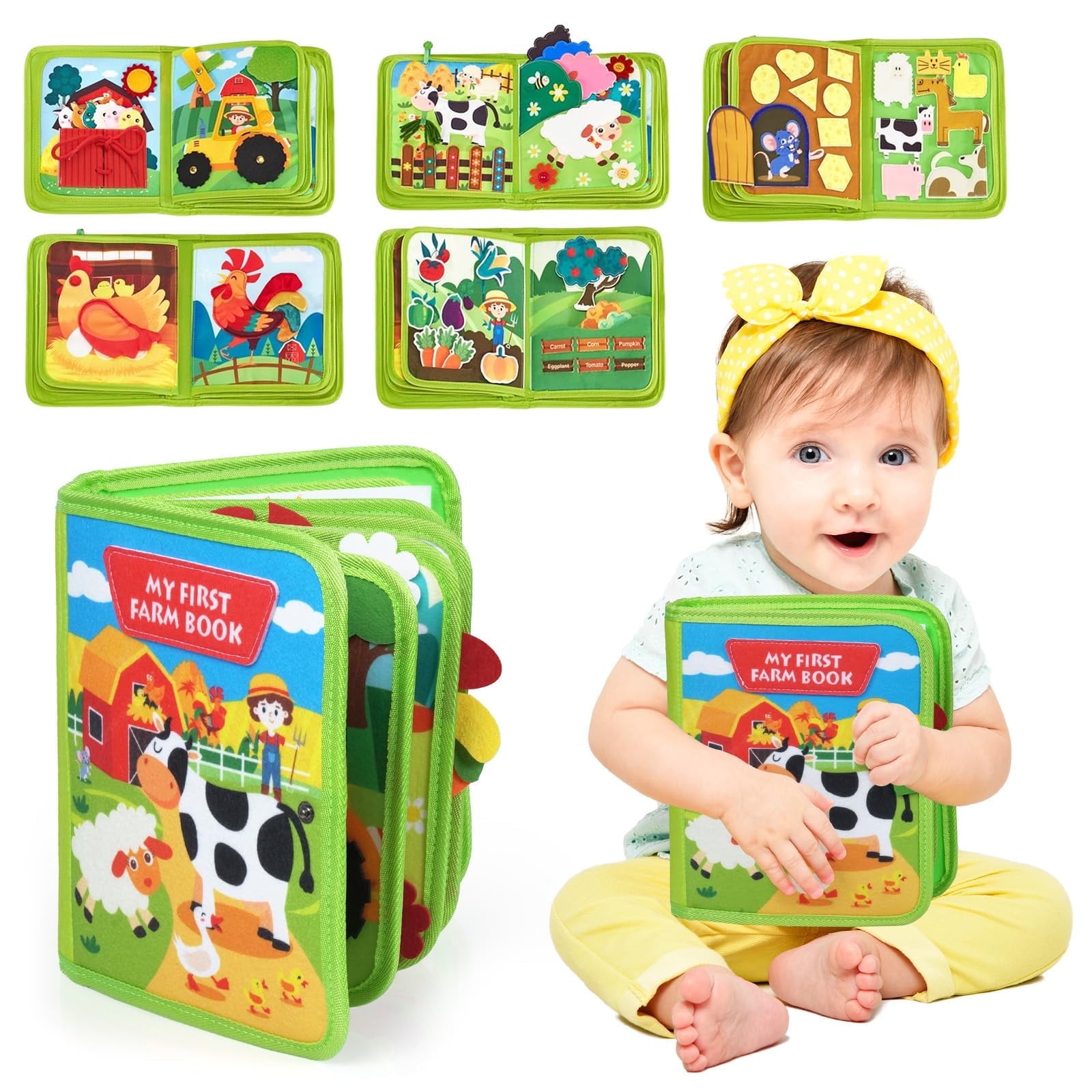 ANTIC DUCK Busy Book for Toddlers 1-3, 20 in 1 Montessori Quiet ...