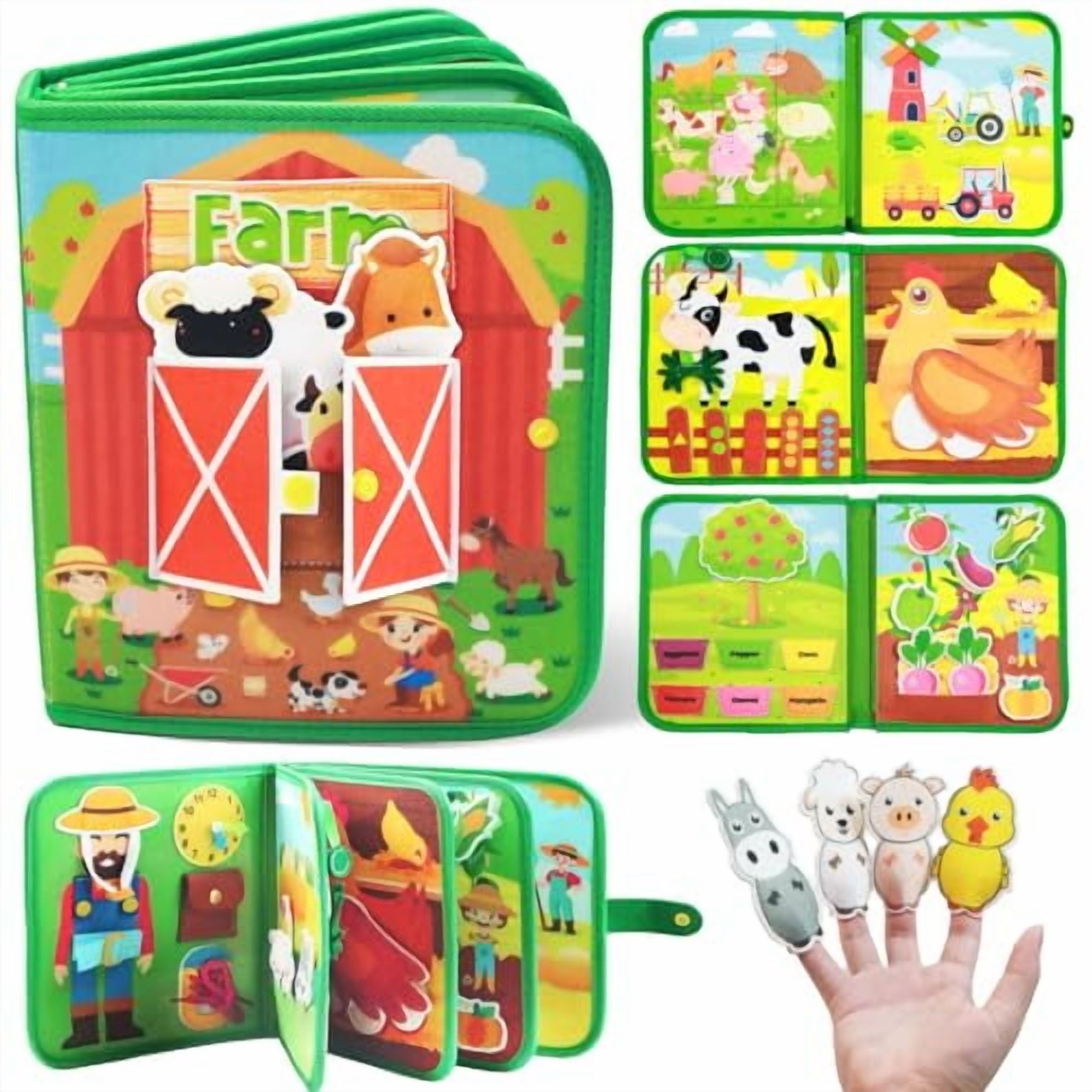 Busy Book for Toddlers 1-3 - Montessori Toys Busy Book for 1 Year Old ...