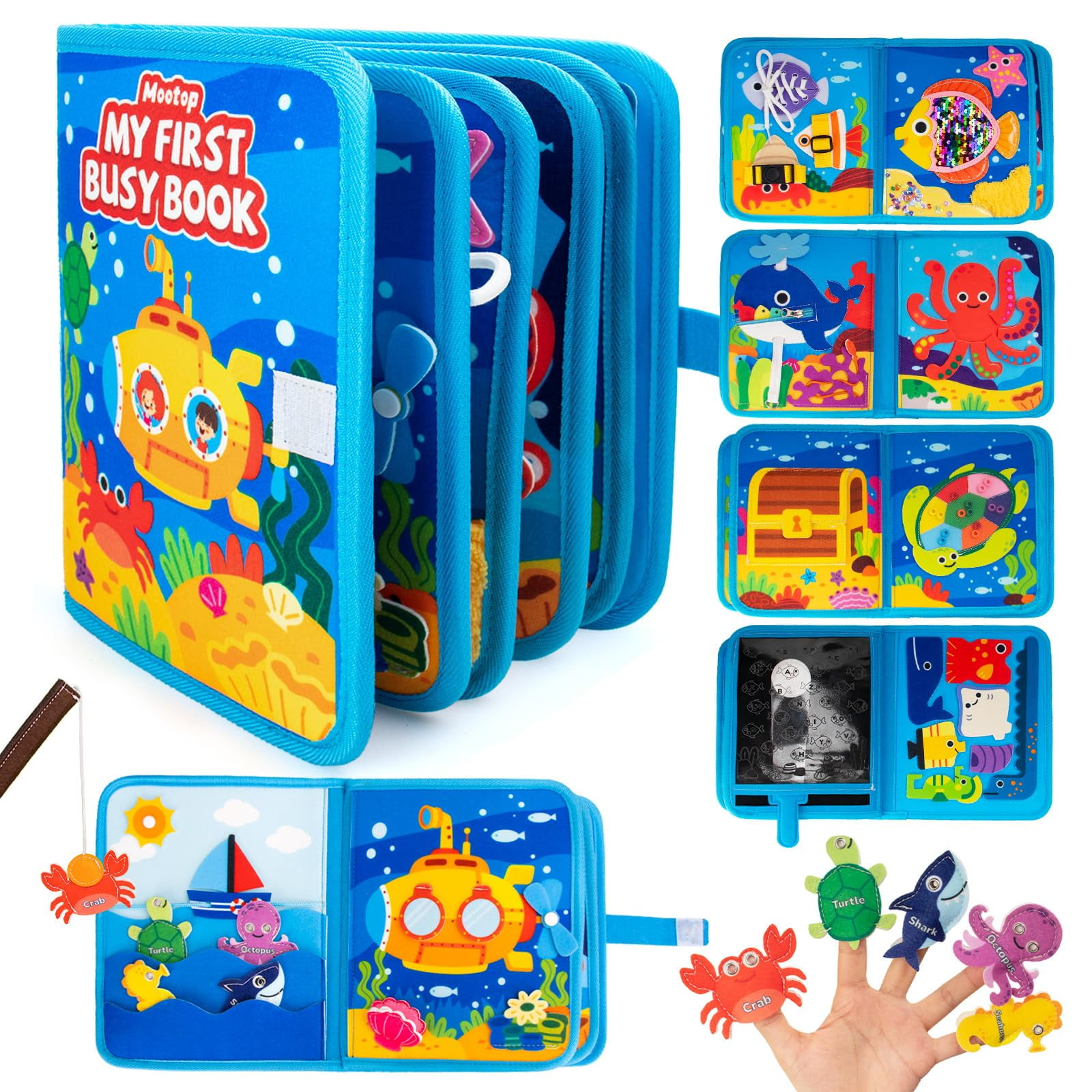 Busy Book for Toddlers, Busy Board Felt Quiet Book for Baby Sensory ...