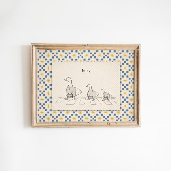 Busy Goose Print, Funny Goose Wall Art, Duck Family Crossing Poster ...