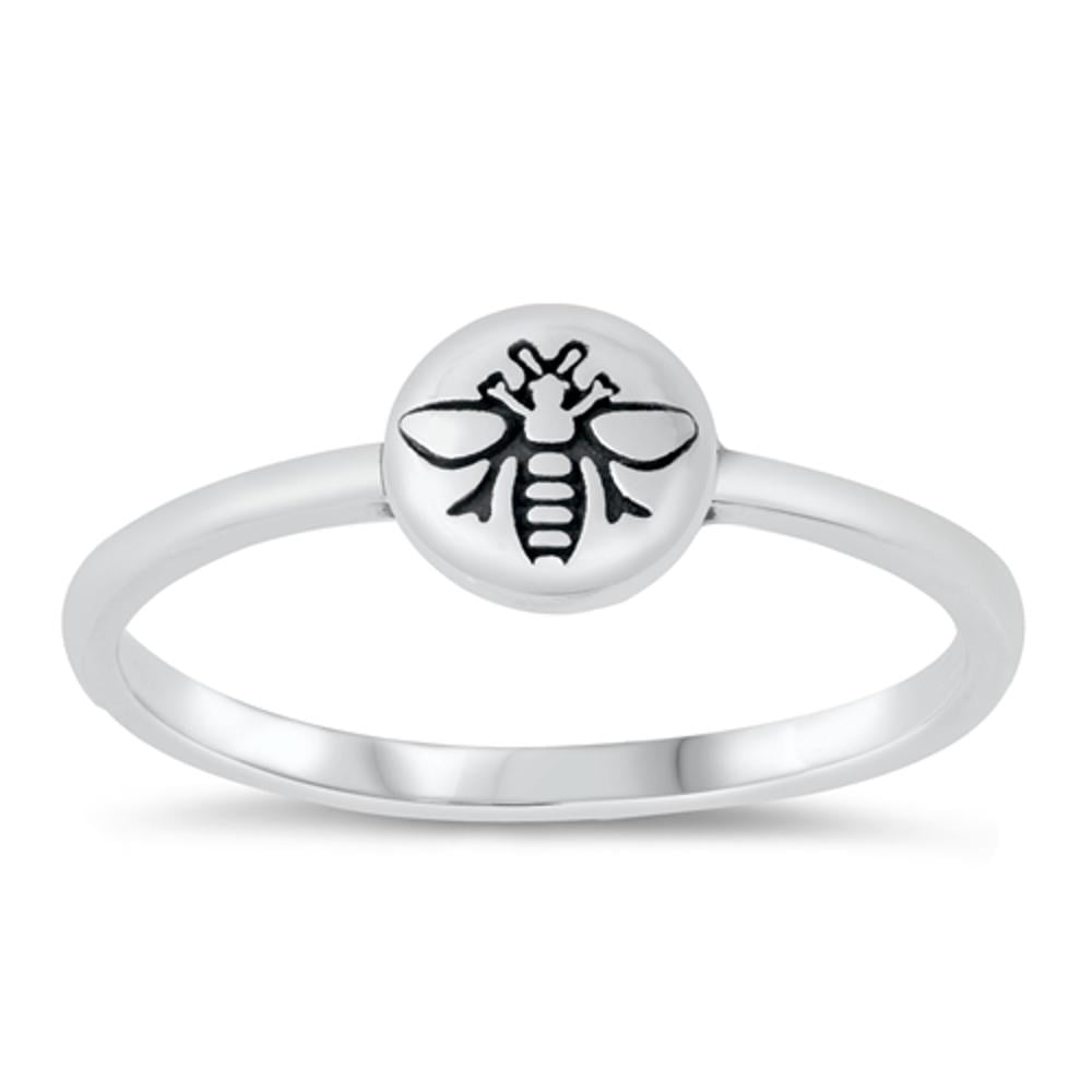 Busy Honey Bee Bumble Fertile Ring .925 Sterling Silver Band Jewelry ...