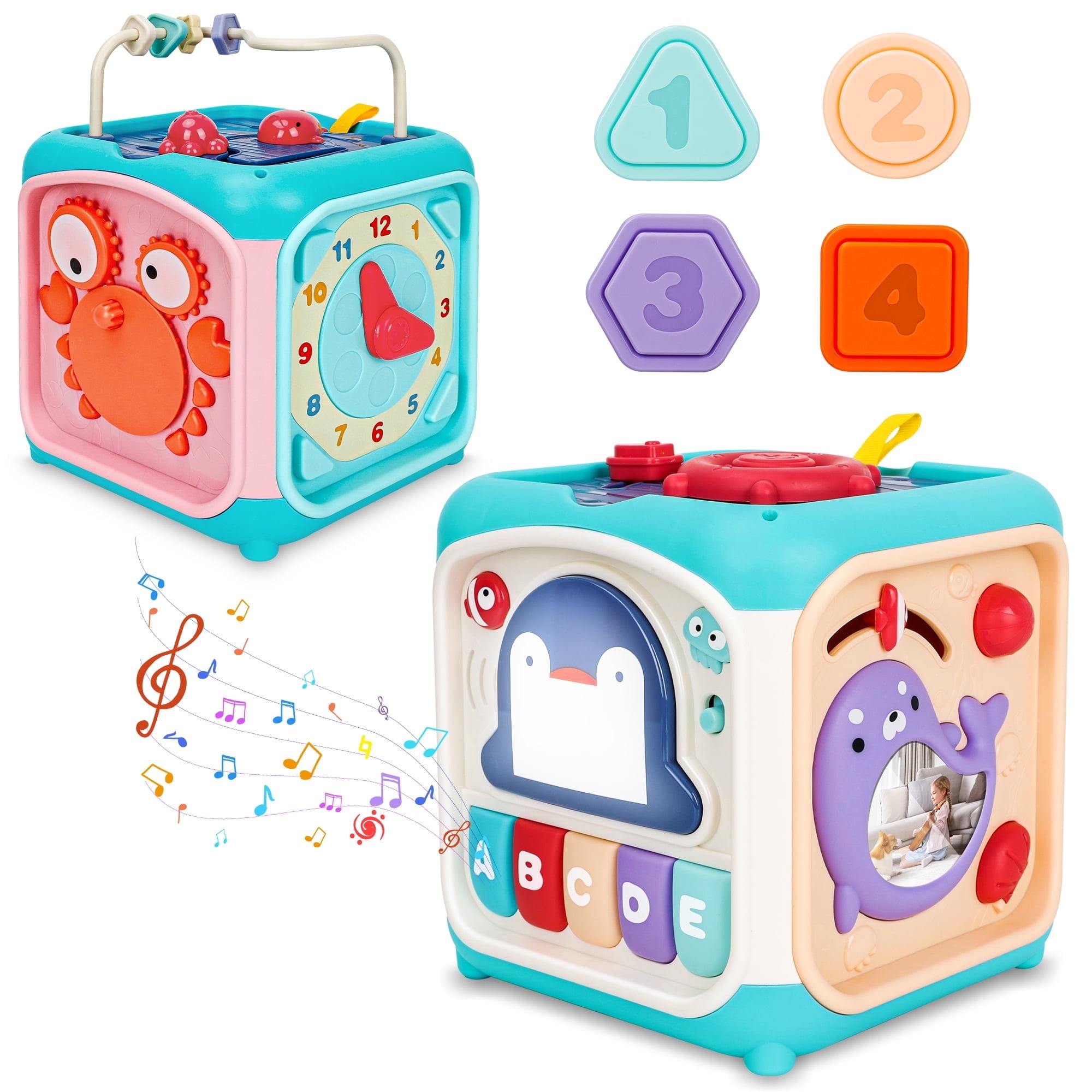 Busy Learners Activity Cube, 7-in-1 Activity Cube for Babies and ...