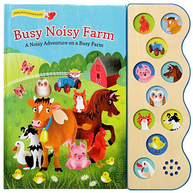 Busy Noisy Farm: Deluxe Sound Book Wood Module (Board Book) - Walmart.com