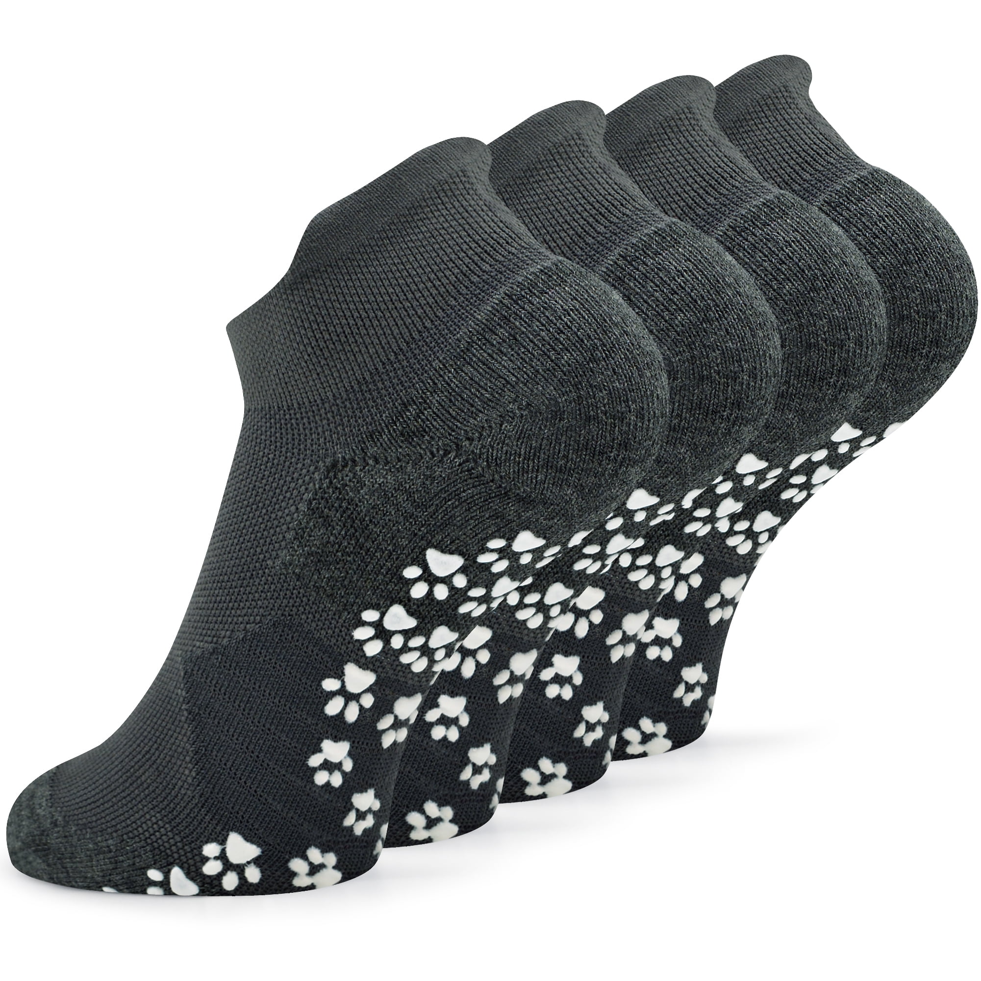 Busy Socks Medium Non Skid Grippy Socks for Women Elderly, Dark Gray, 2 ...
