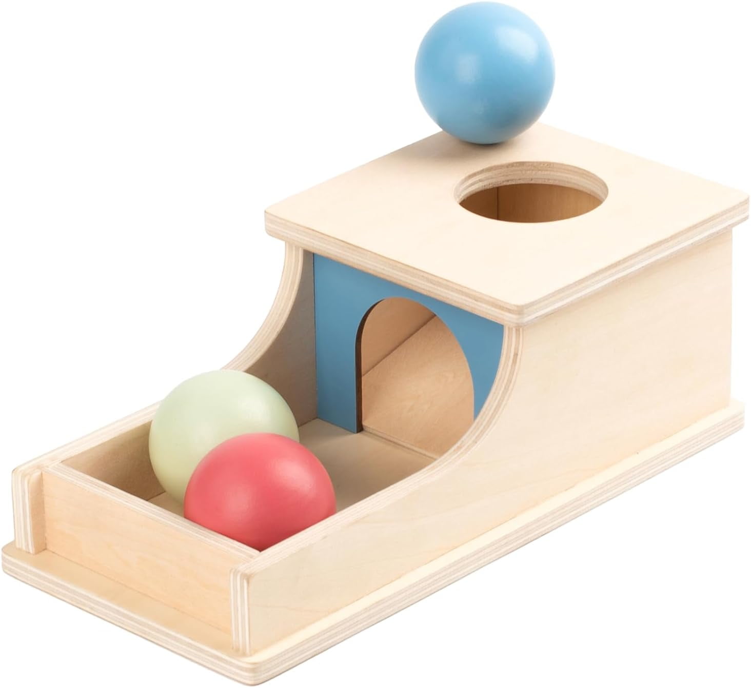 Busy edition Montessori Toys Object Permanence Box Soft Sound Wooden ...