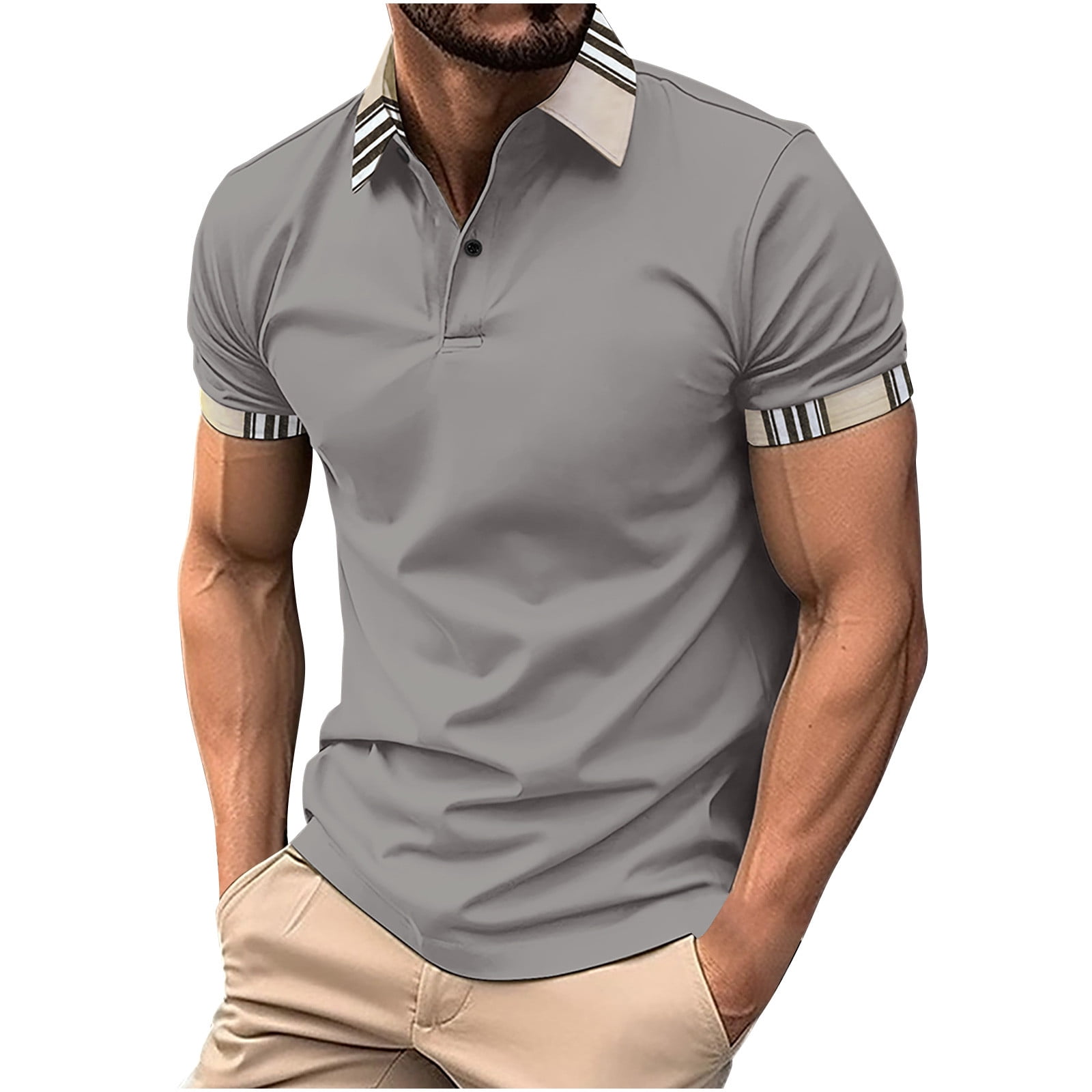 Busydd 2024 Mens Summer Shirts Fashion Casual Button Up Shirts Turndown Collar Short Sleeve ...