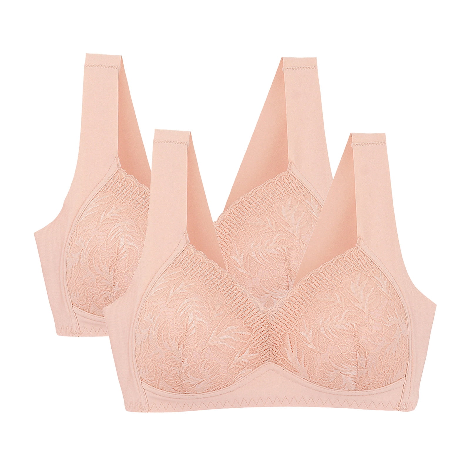 Busydd 2PC Bras for Women Solid Color High Support Push Up Bra No ...
