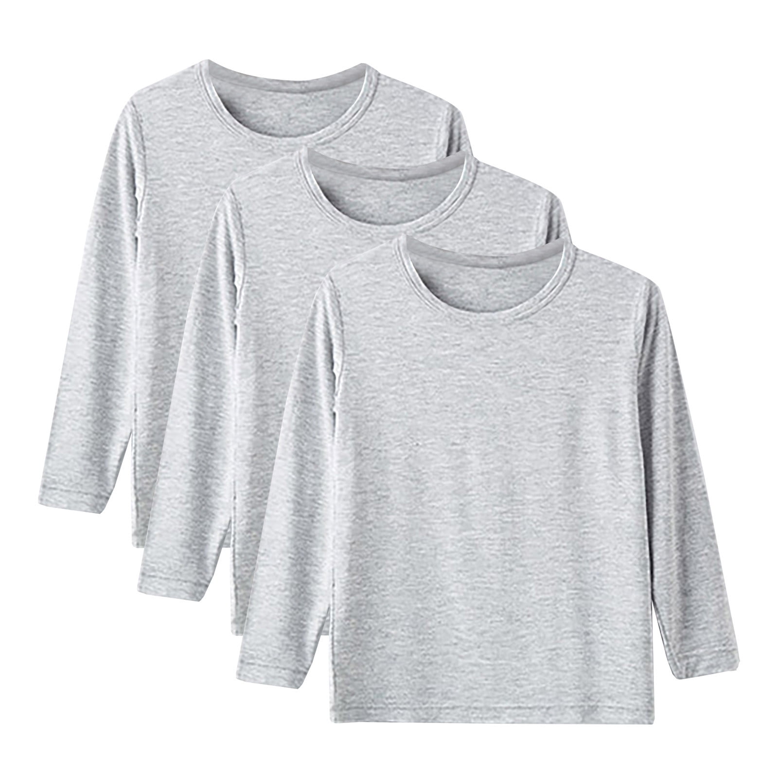 Busydd 3PC Girls Tops 1-15 Years Solid Color Long Sleeve Boys Clothes ...