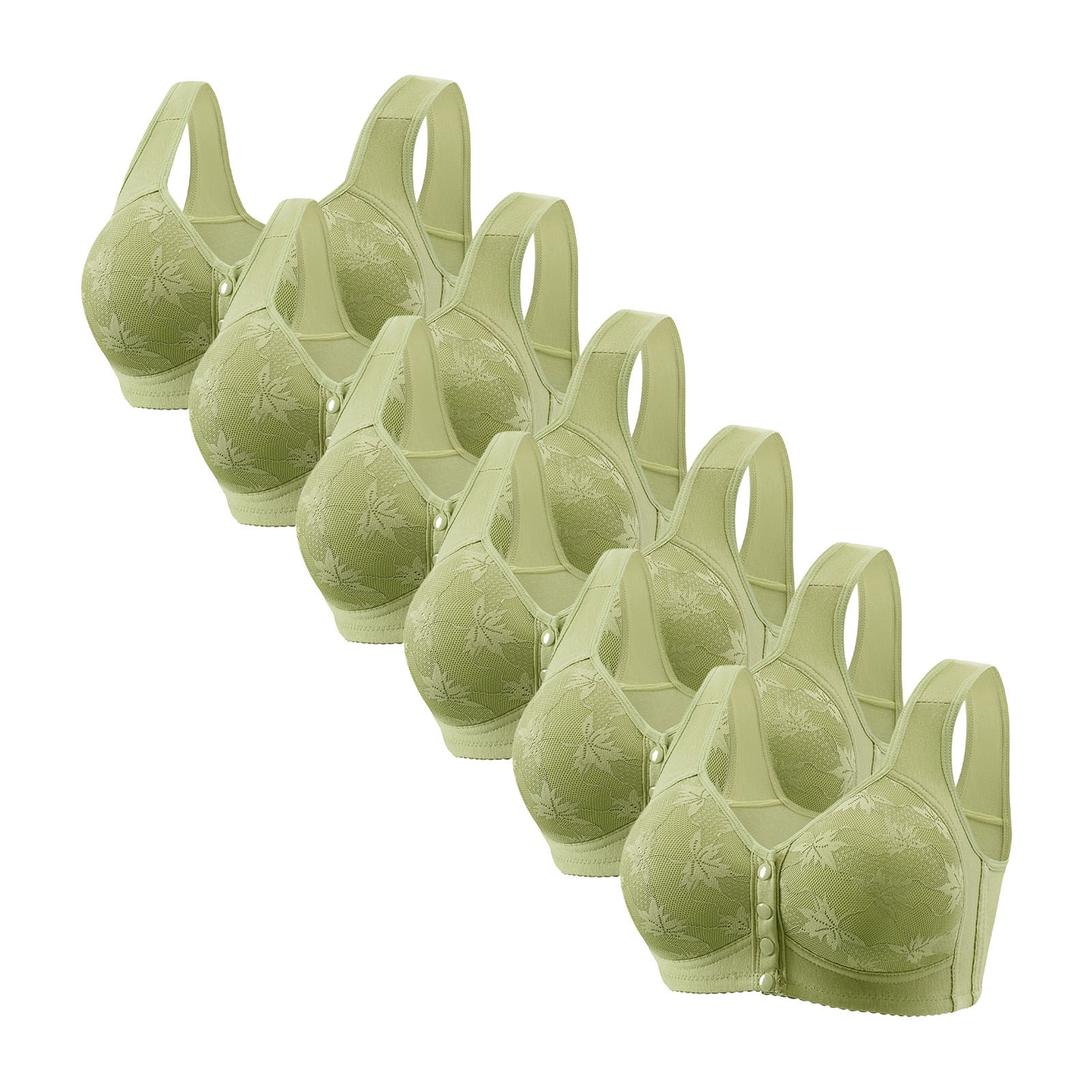 Busydd 6PC Plus Size Bras for Women for Large Bust Seamless Embroidered ...