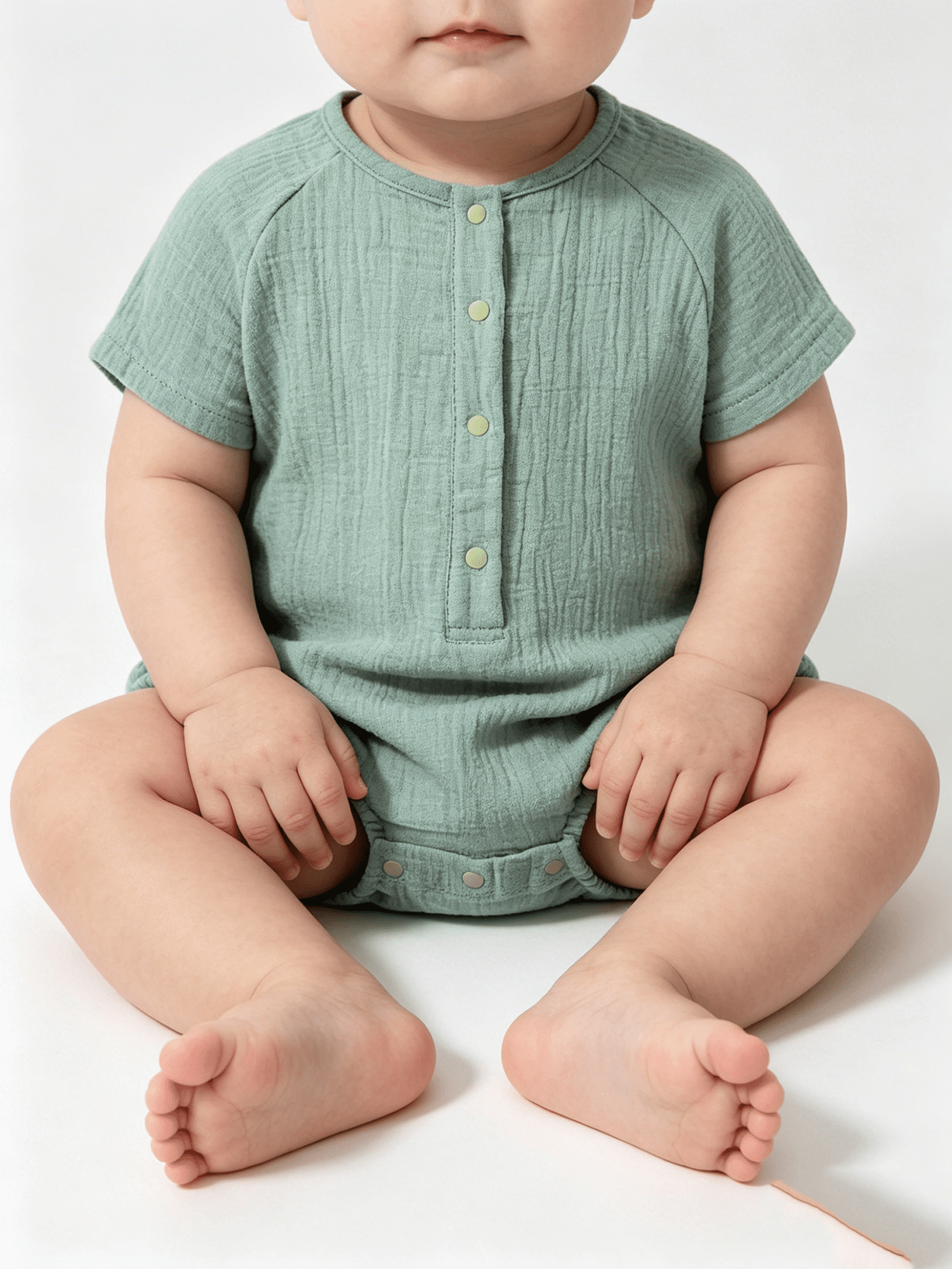 Busydd Baby Boy Romper 3 Months-2 Years Short Sleeve Button Down Front ...