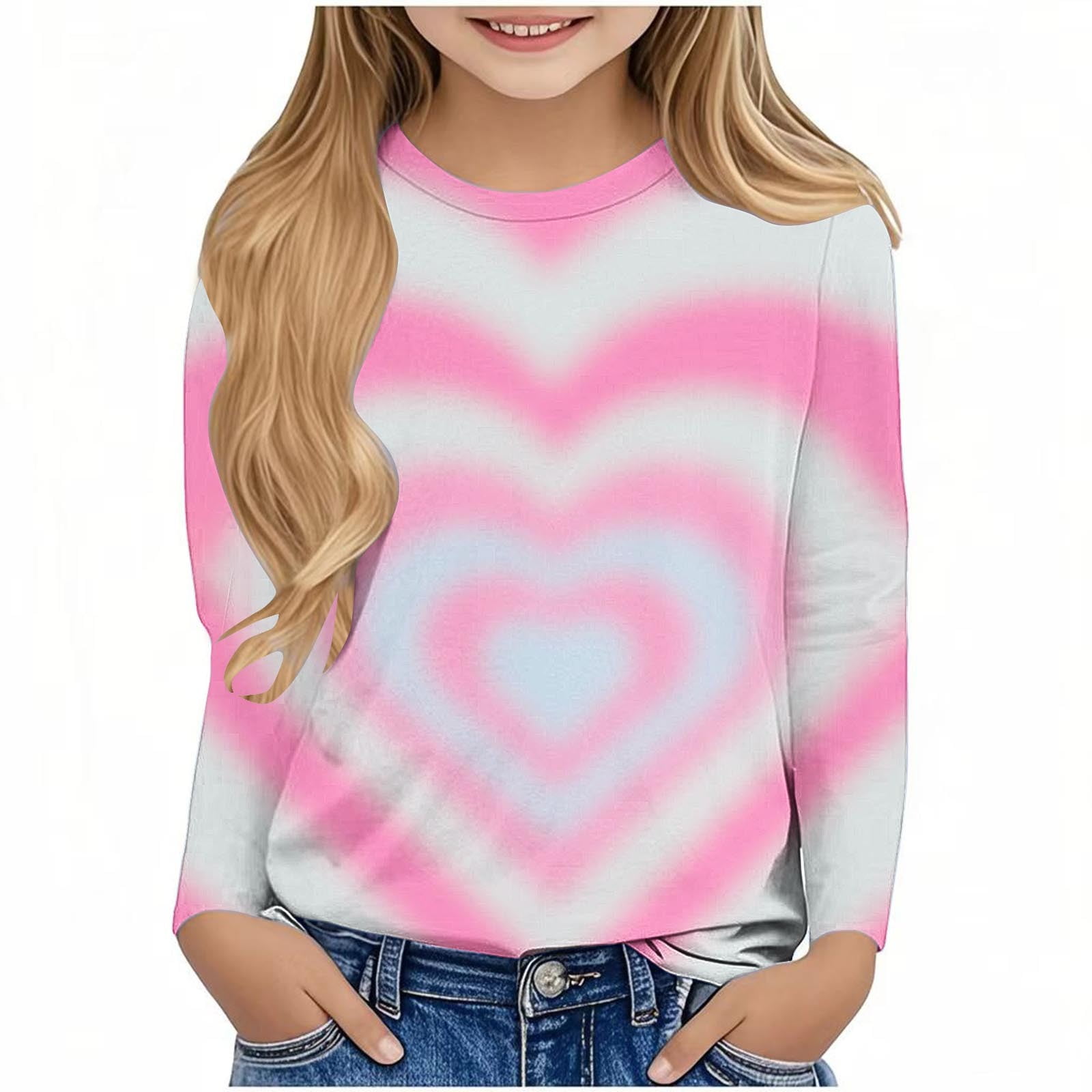 Busydd Baby Girl Clothes 3-14 Years Fashion Tie Dye Long Sleeve Girls ...