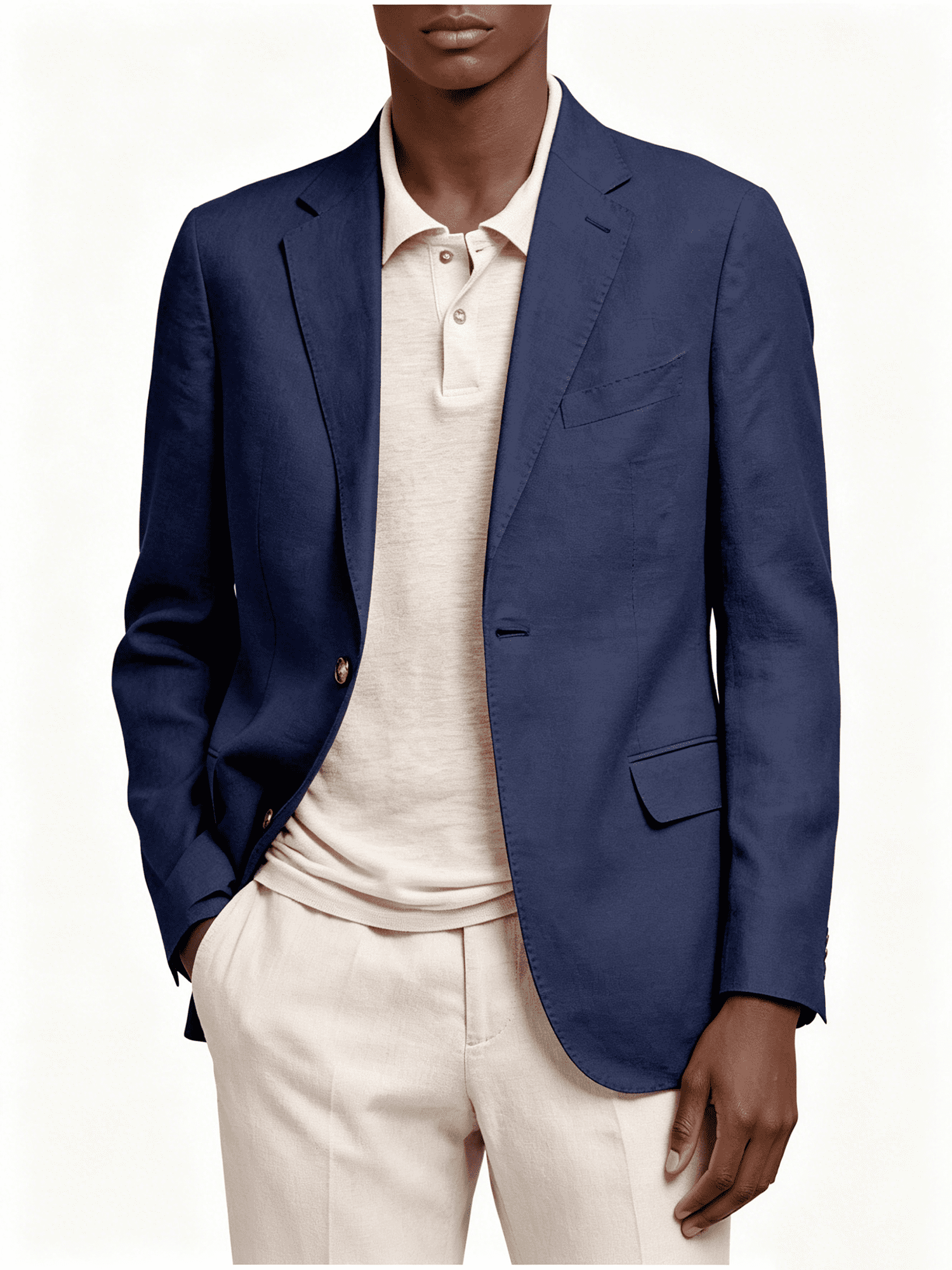 Busydd Blazer for Men with Notch Lapel Trendy Single Button Closure ...