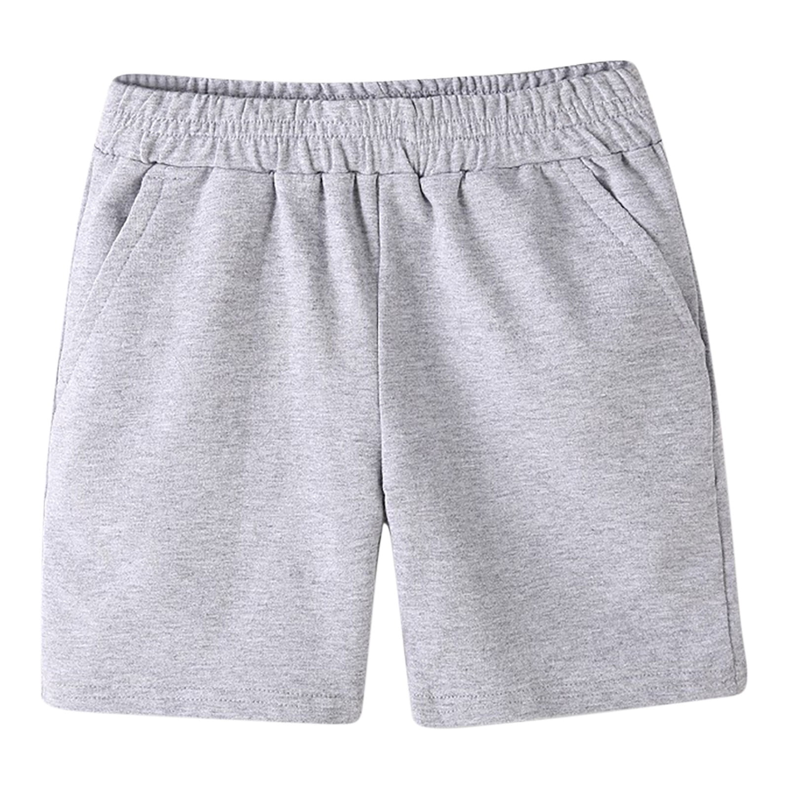 Busydd Boys Girls Shorts 3-15 Years Solid Color Elastic Waist Summer ...