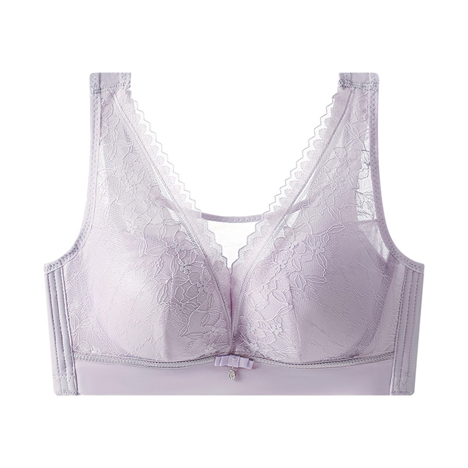 Busydd Bras for Women No Underwire High Support Back Buckle Lace ...