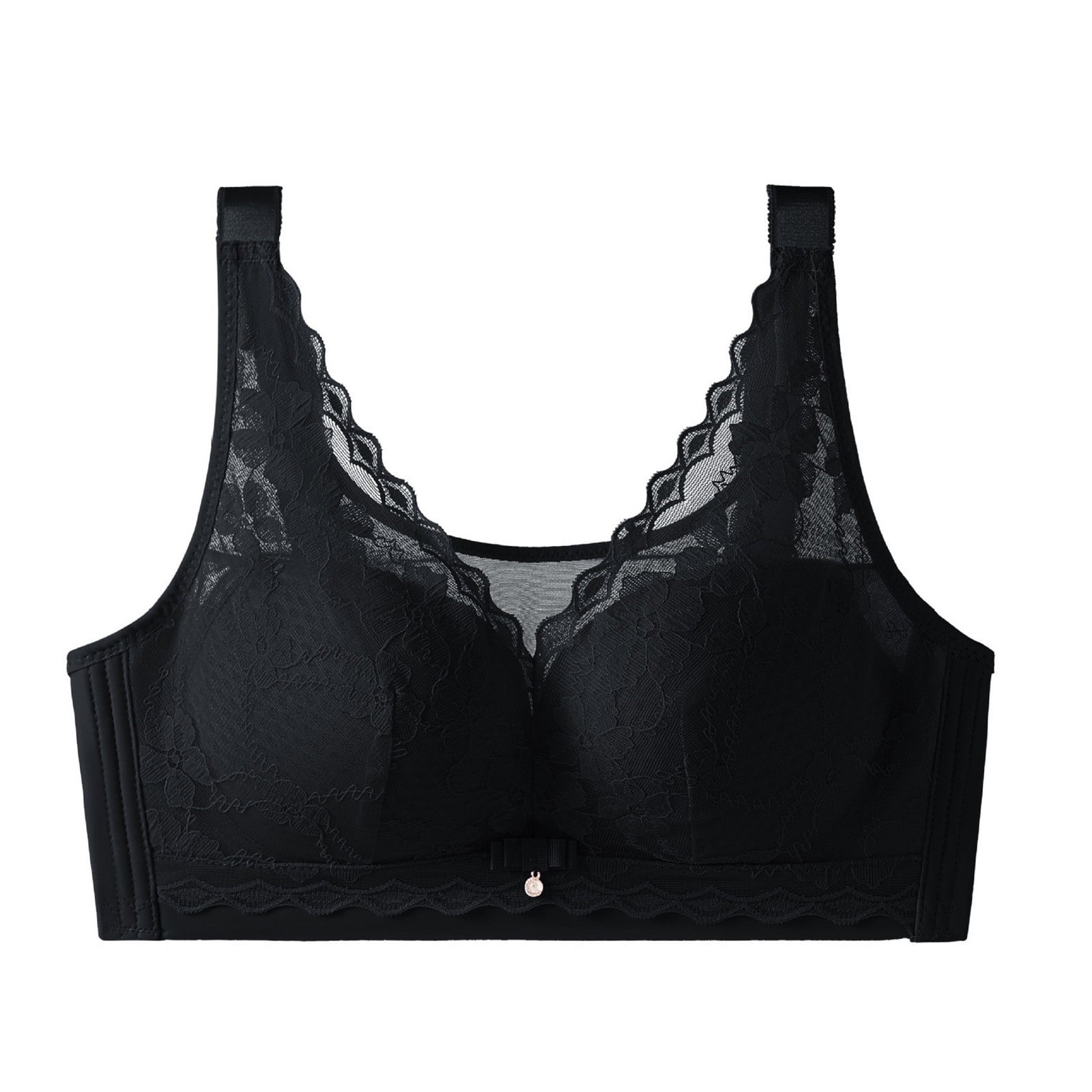 Busydd Bras for Women No Underwire Supportive Back Buckle Lace Bralette ...