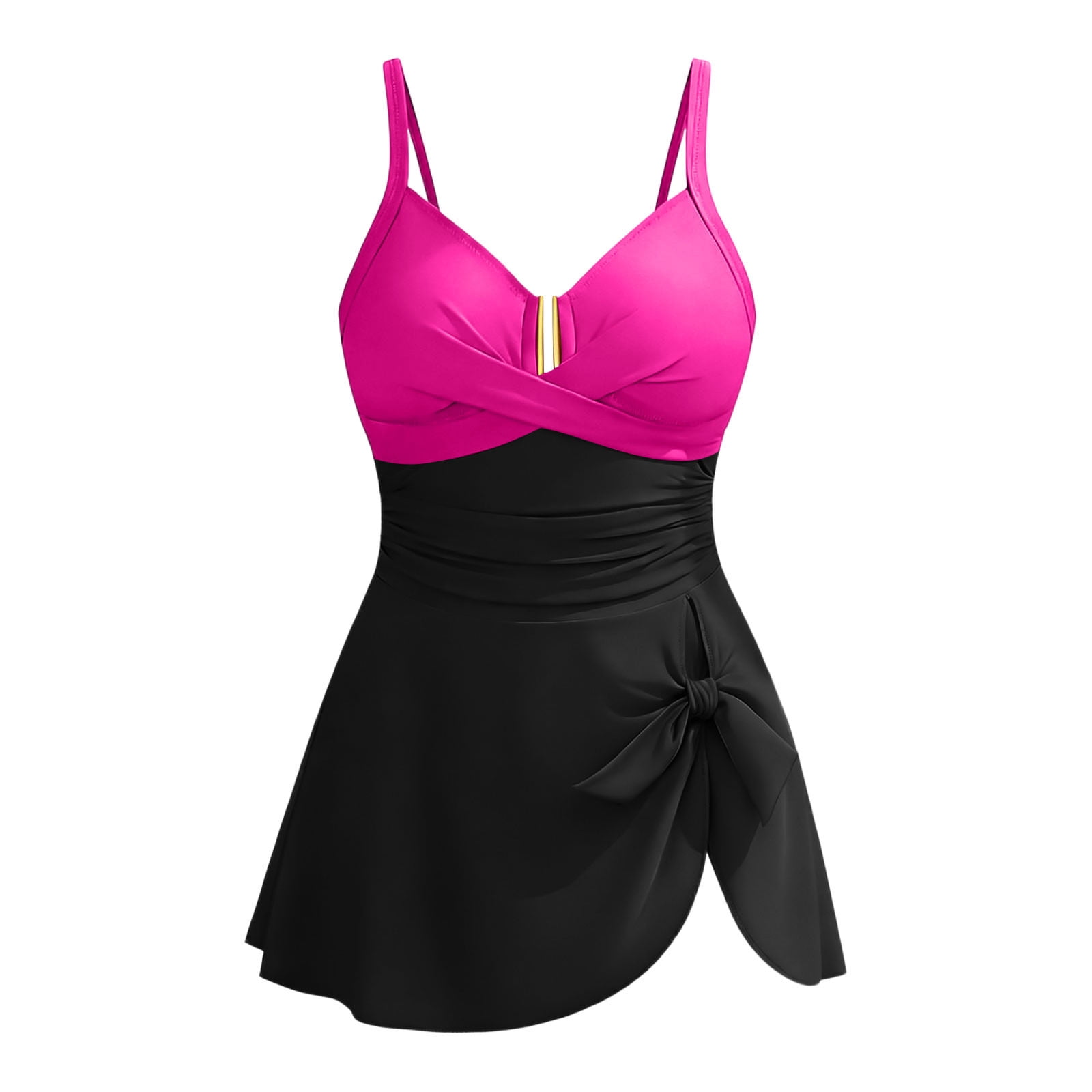 Busydd Girls Bathing Suit with Built in Bra 7-16 Years Solid Color ...