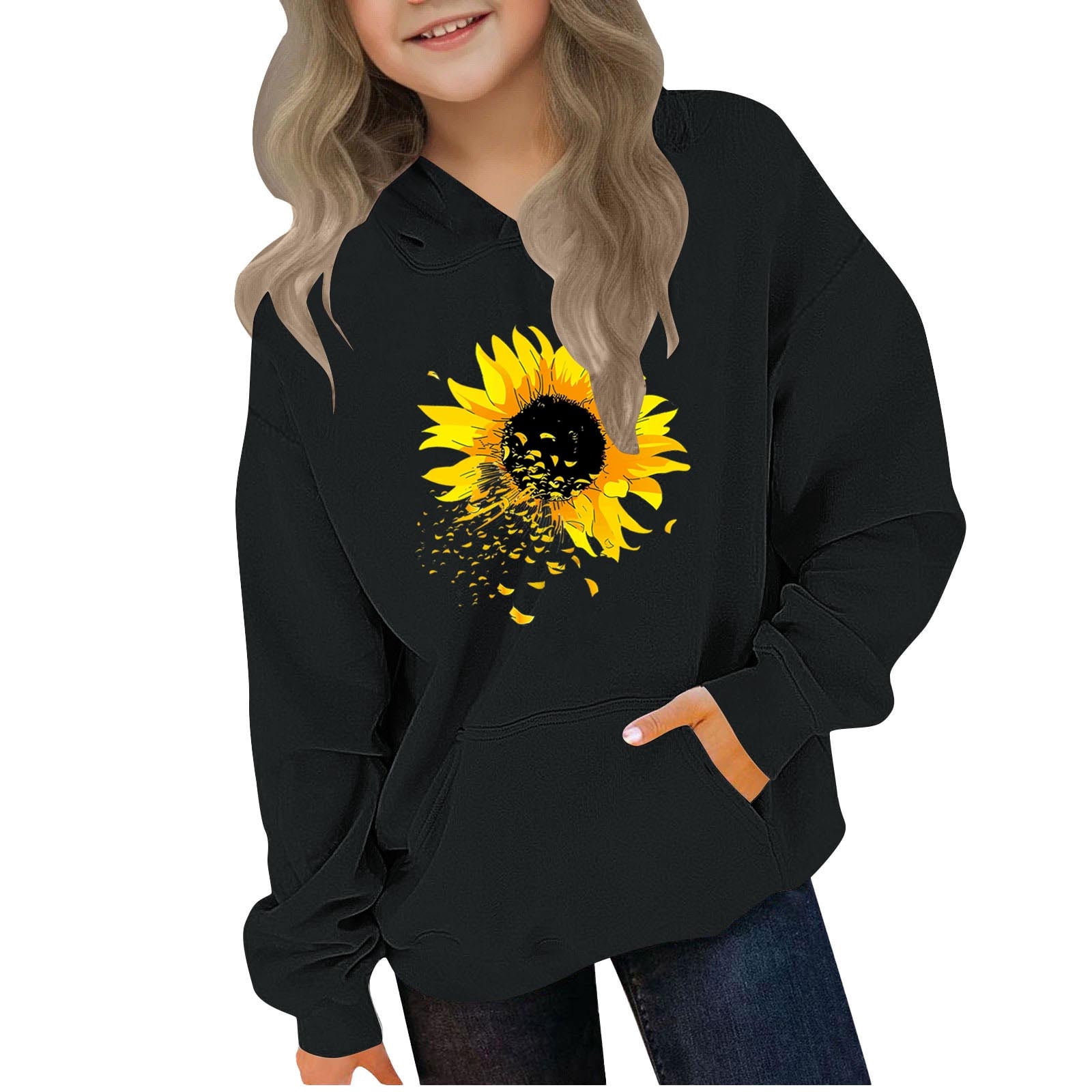 Busydd Girls Clothes 4-14 Years Fashion Print Fleece Hoodies for Teens ...