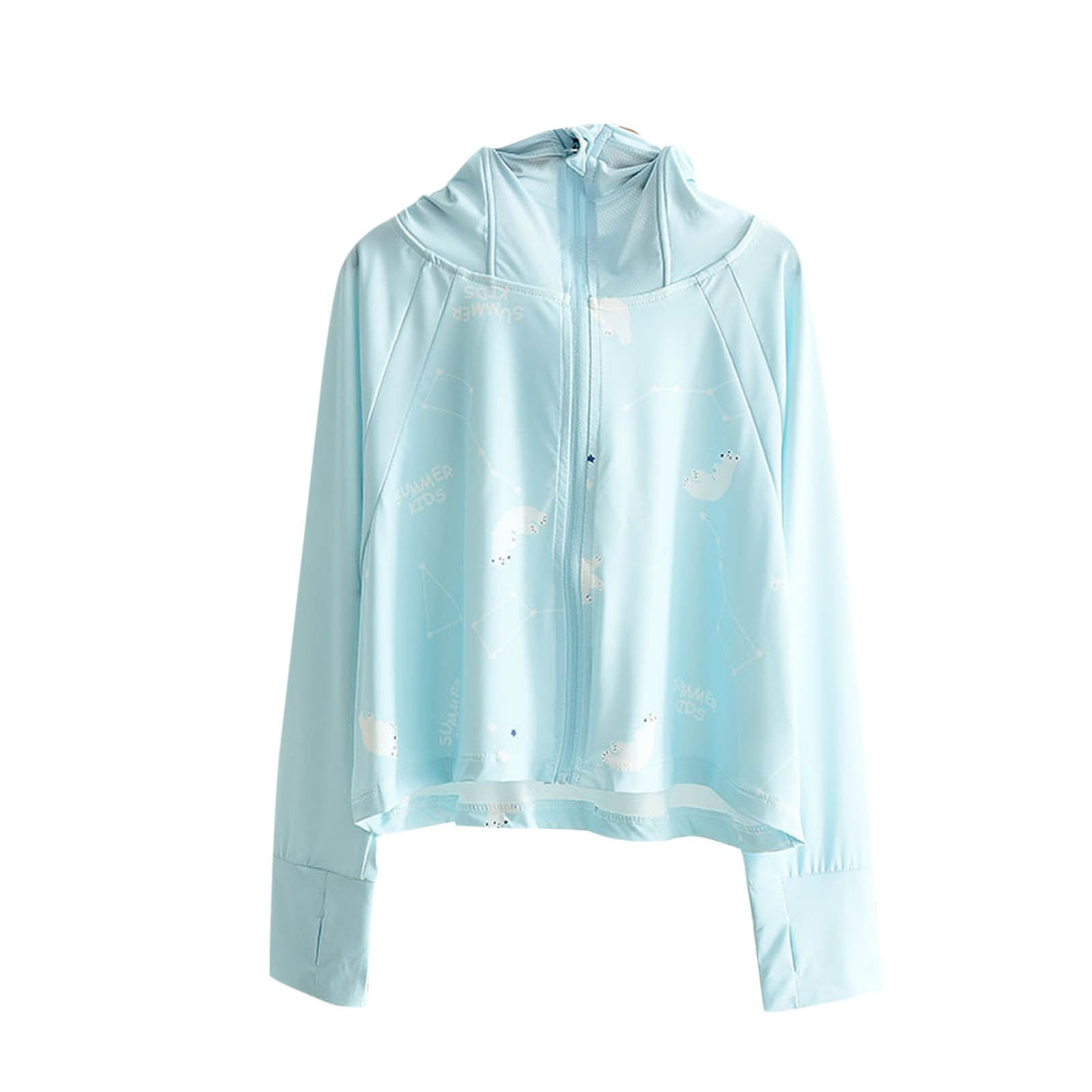 Busydd Girls' Sun Jacket 3-14 Years Cute Print Long Sleeve Full Zippper ...
