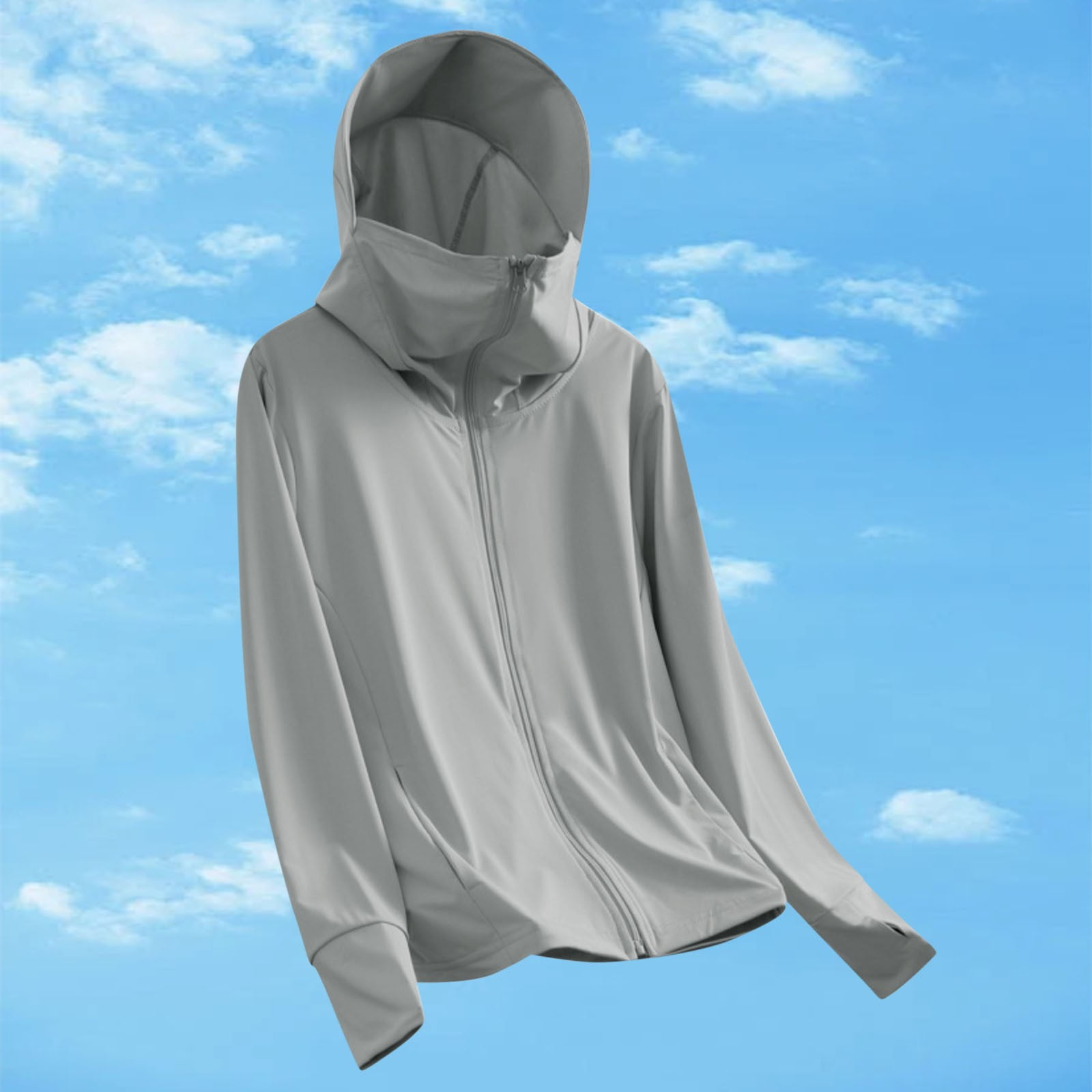 Busydd Girls' Sun Jacket 3-16 Years Long Sleeve Solid Color Hooded Sun ...