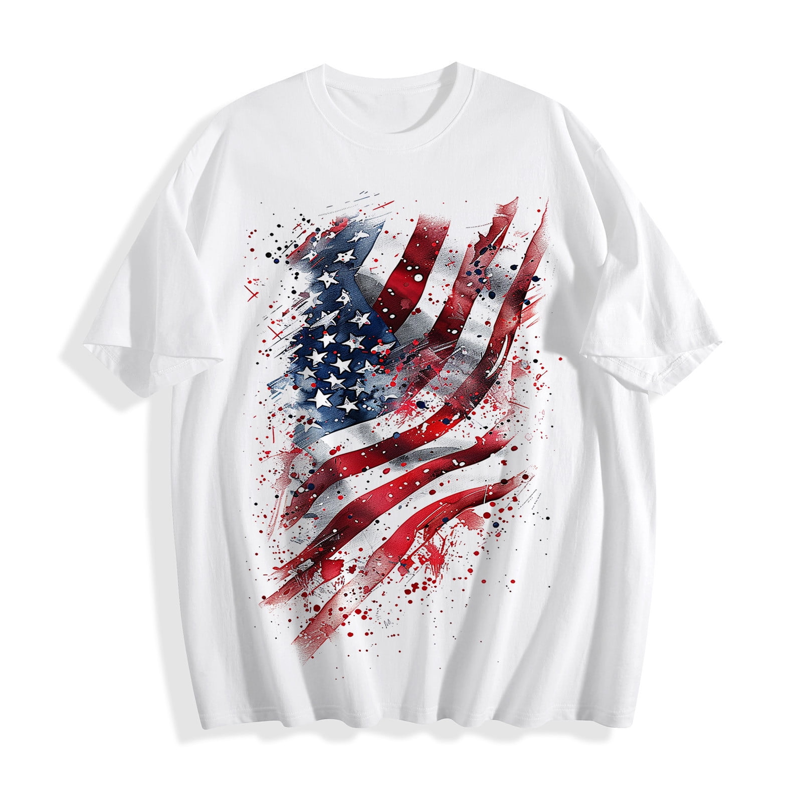 Busydd Independence Day T Shirts for Men Stylish American Flag Graphic ...
