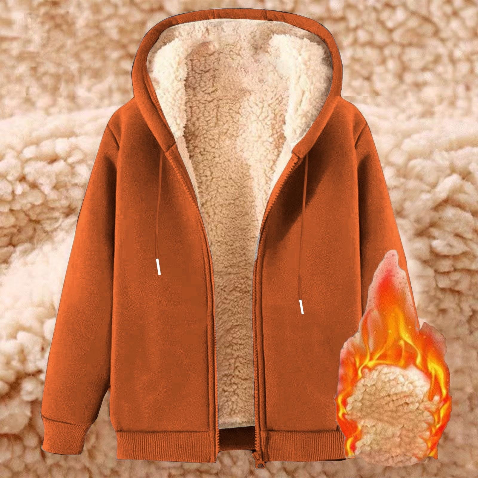 Busydd Jackets for Women Long Sleeve Warm Fleece Womens Winter Coats ...