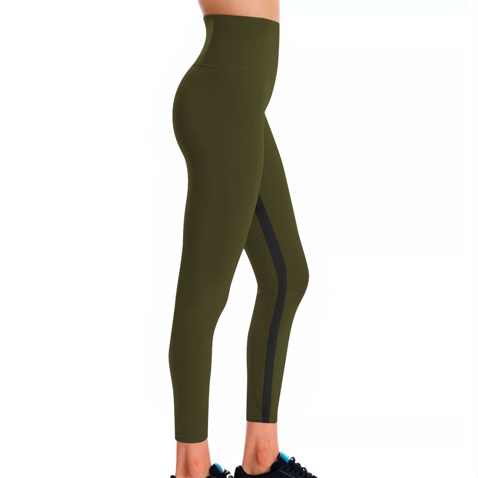 Busydd Leggings for Women Fashion Color Patchwork High Waisted Leggings ...