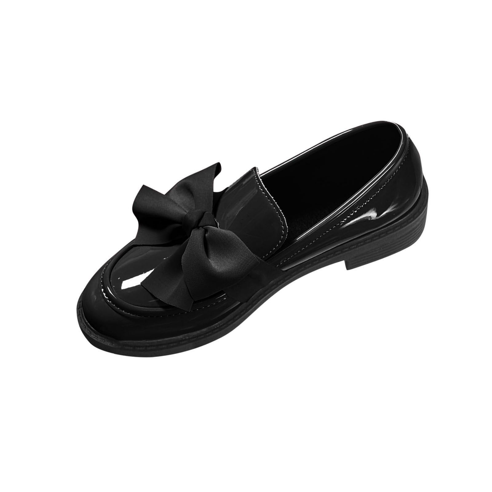 Busydd Loafers for Women Trendy Bow Solid Color Dress Shoes for Women ...