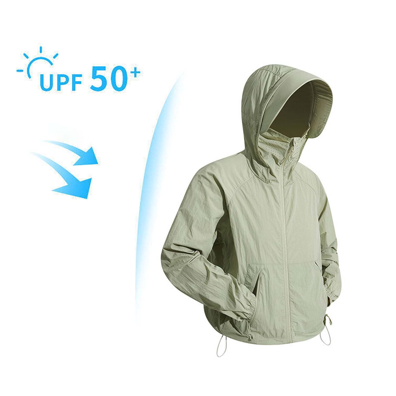 Busydd Mens Sun Jacket XS-3XL Long Sleeve UPF 50+ Sun Protection ...