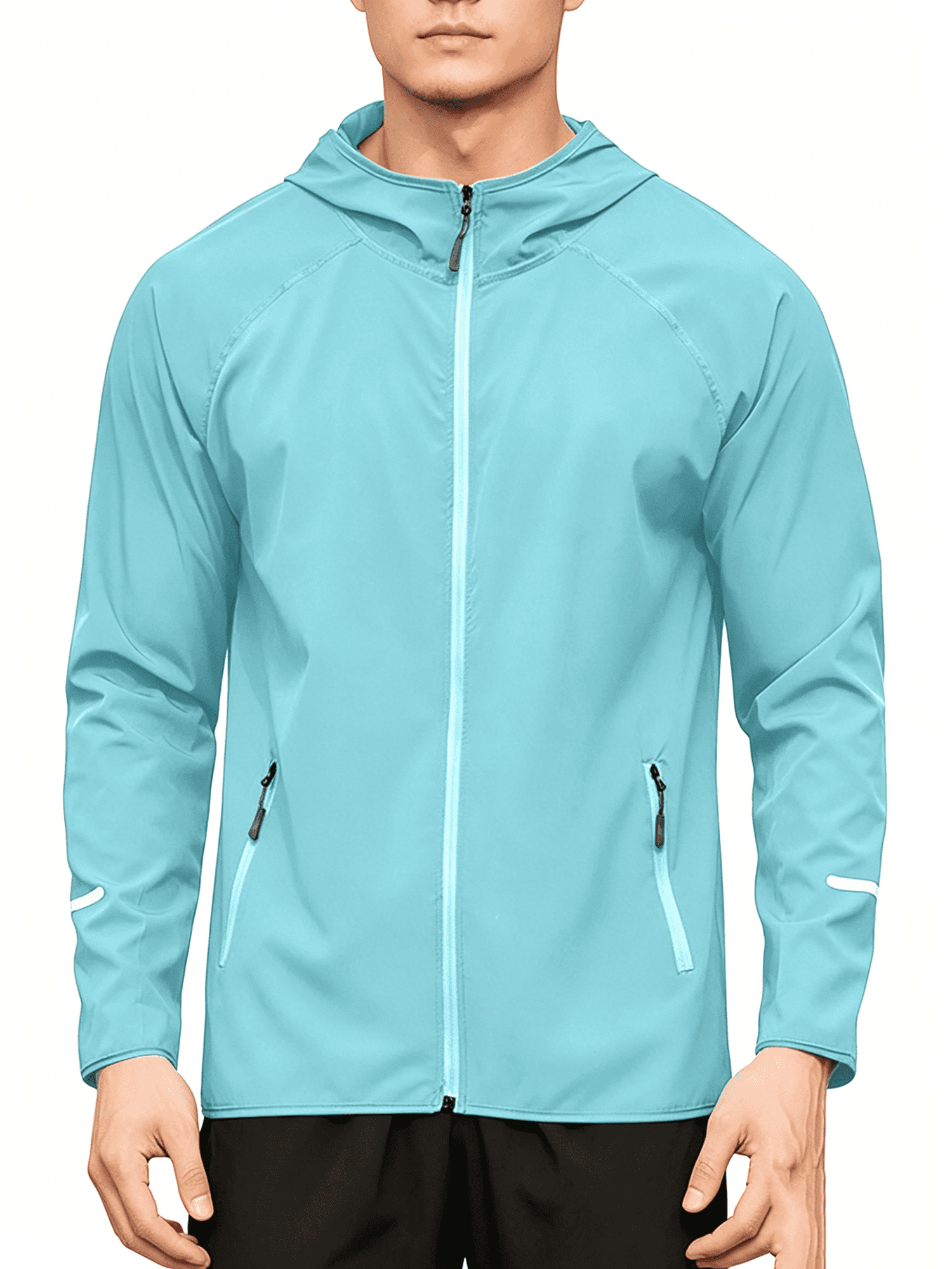 Busydd Mens Zip Up Hoodie Breathable Comfortable Workout Running Jacket ...