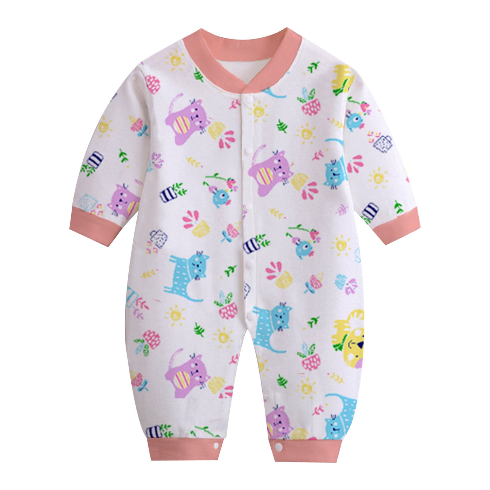 Busydd Newborn Baby Romper, Unisex, V Neck, Long Sleeve, Cotton ...