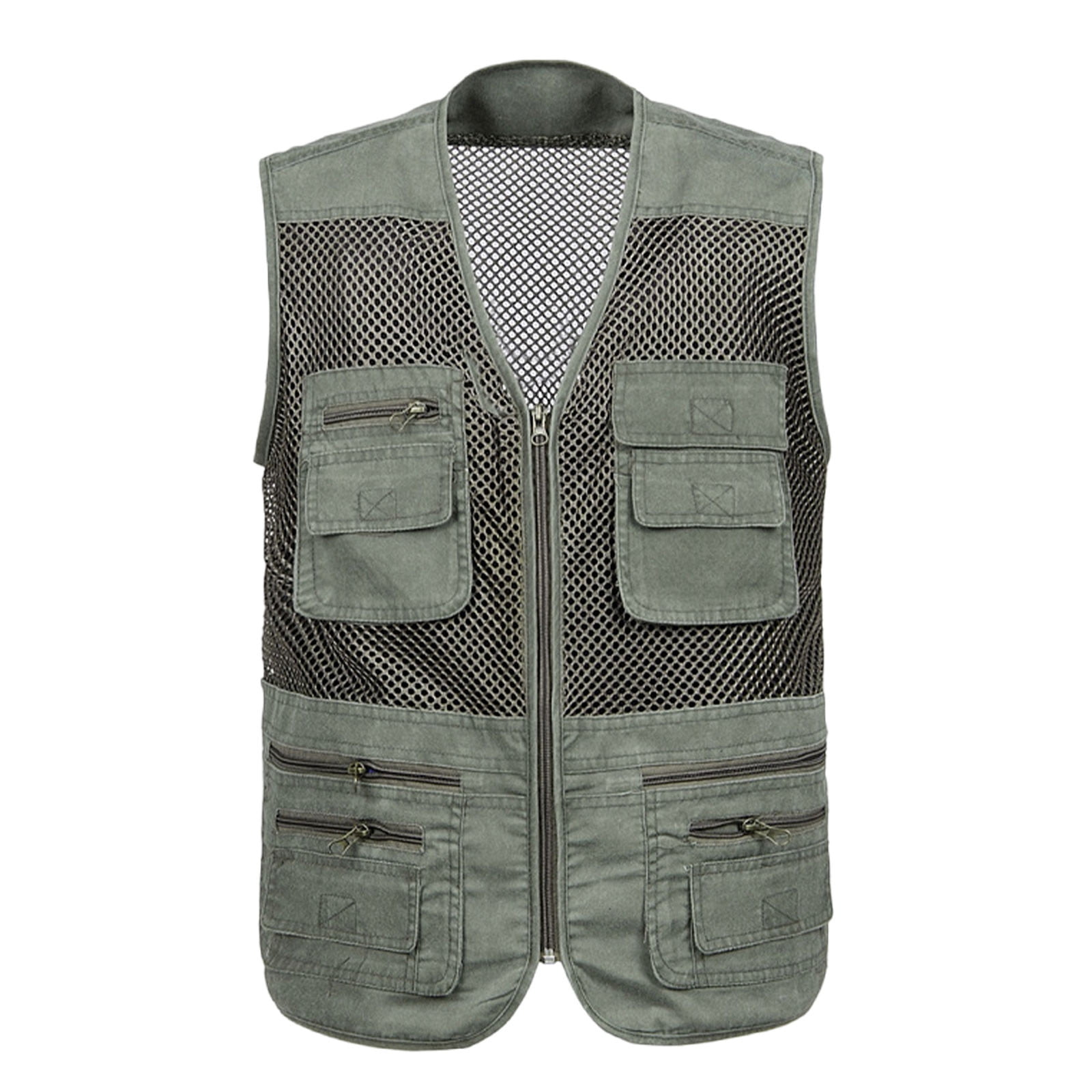 Busydd Plus Size Hiking Vest for Men Casual V Neck Sleeveless Mens ...