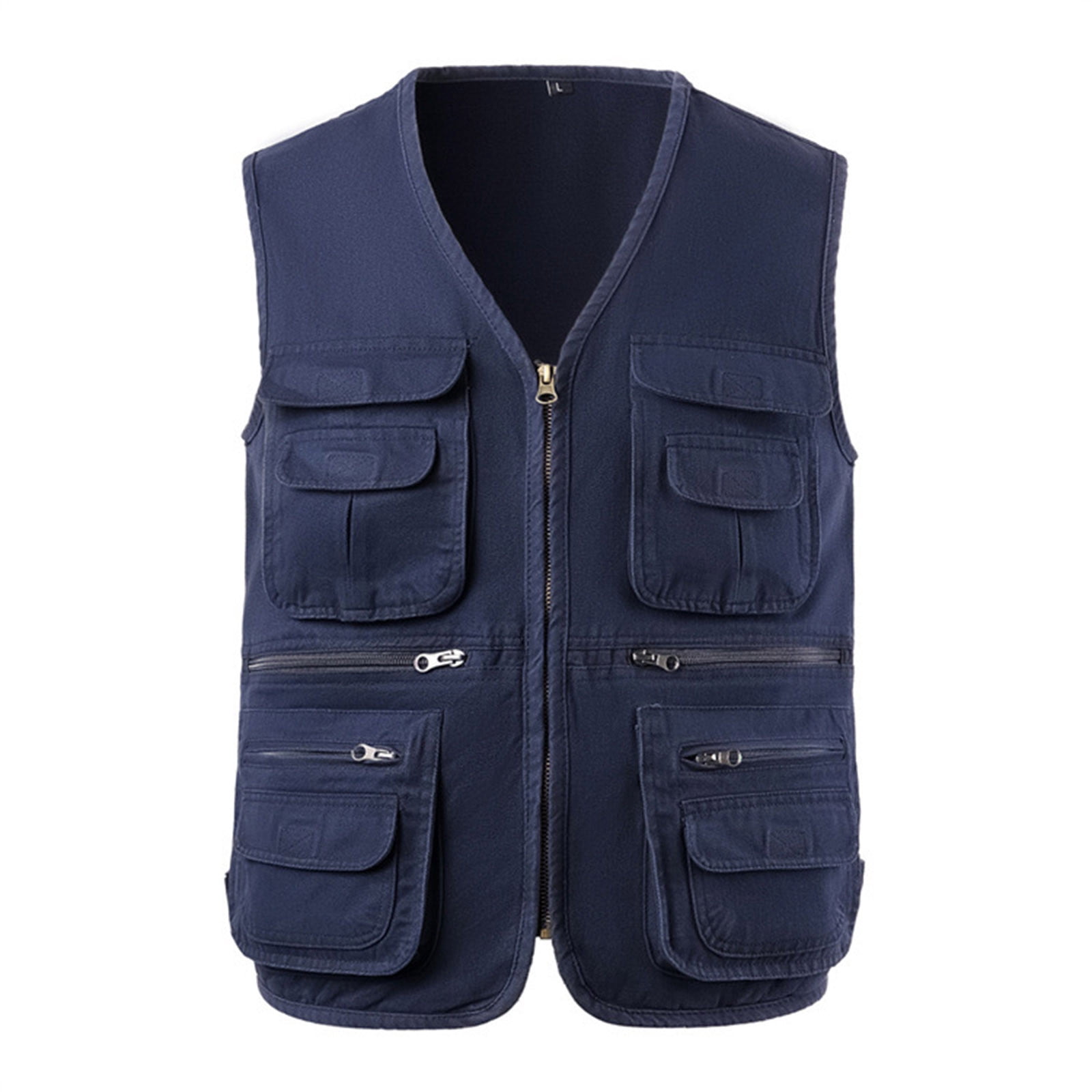 Busydd Plus Size Men's Outerwear Vests Sleeveless Zipper Outdoor Hiking ...