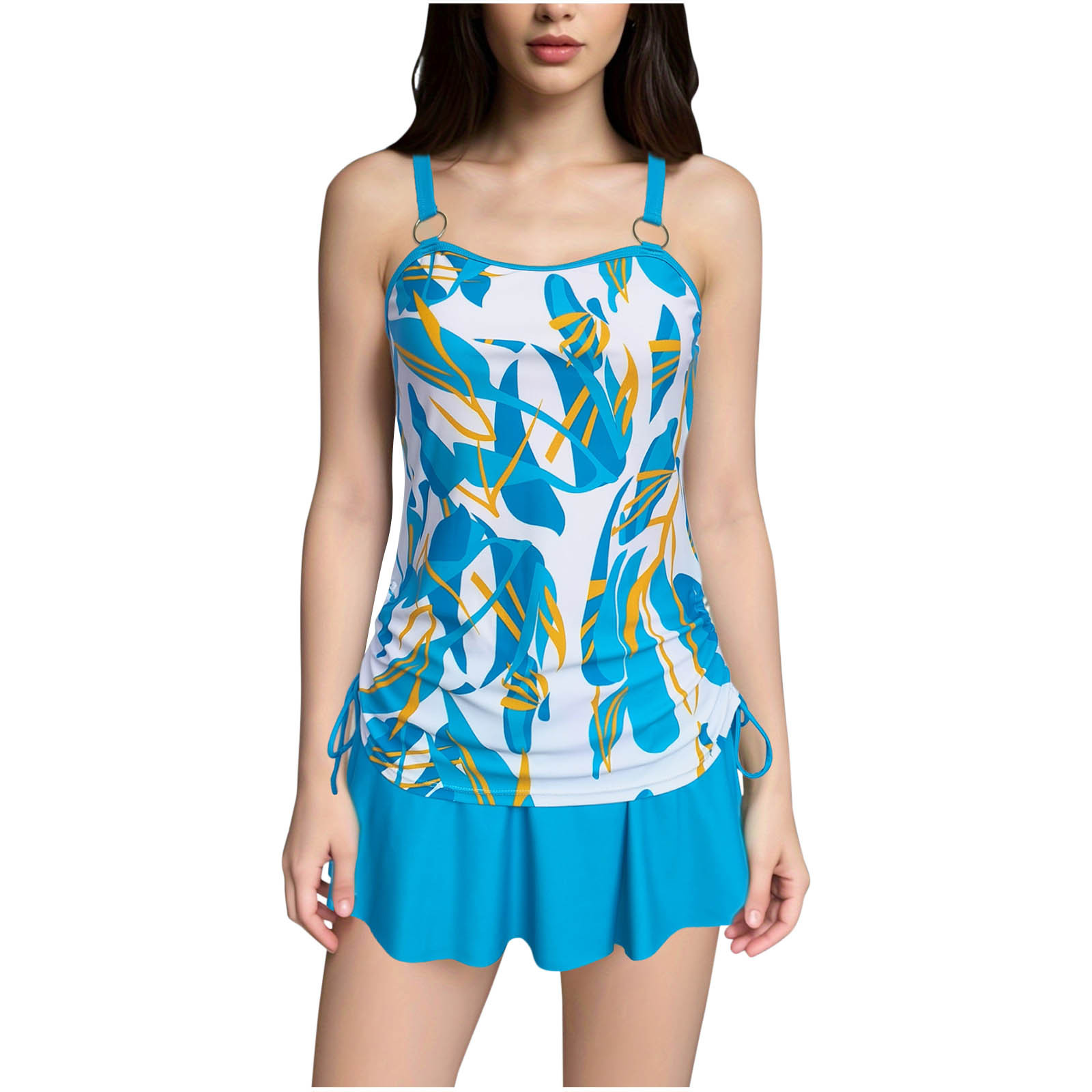 Busydd Plus Size Swimsuit for Women S-5XL Fashion Floral Print Bathing ...