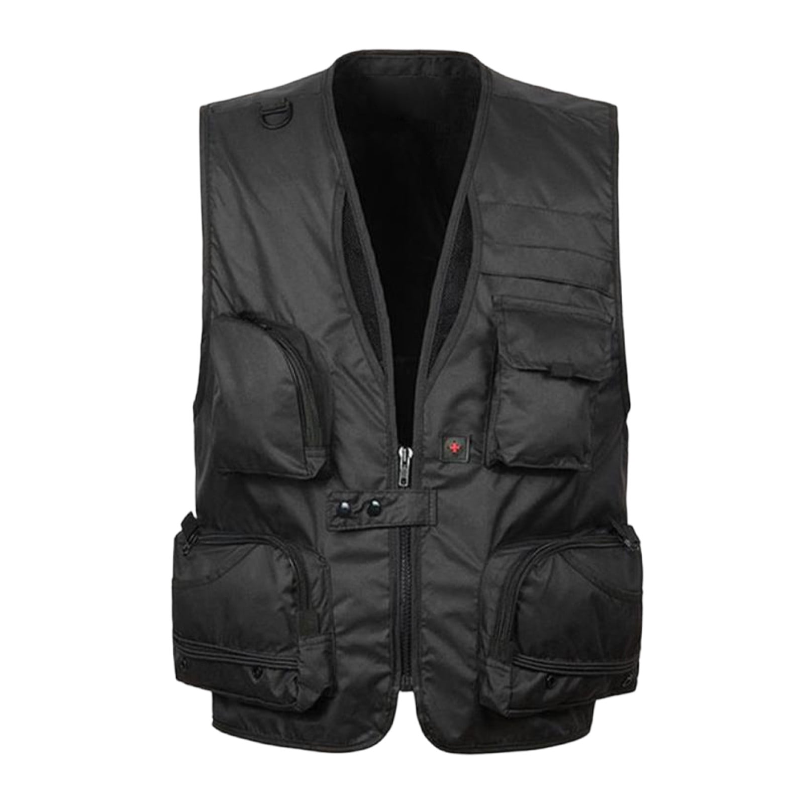 Busydd Plus Size Vest for Men Solid Color Sleeveless Men's Outerwear ...